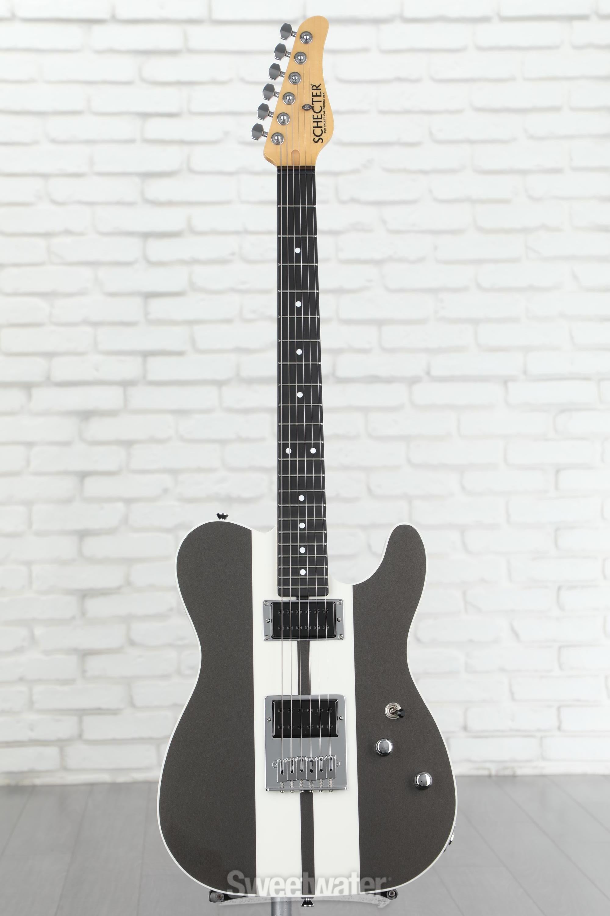 Schecter USA PT Custom - Charcoal Grey with Racing Stripe | Sweetwater