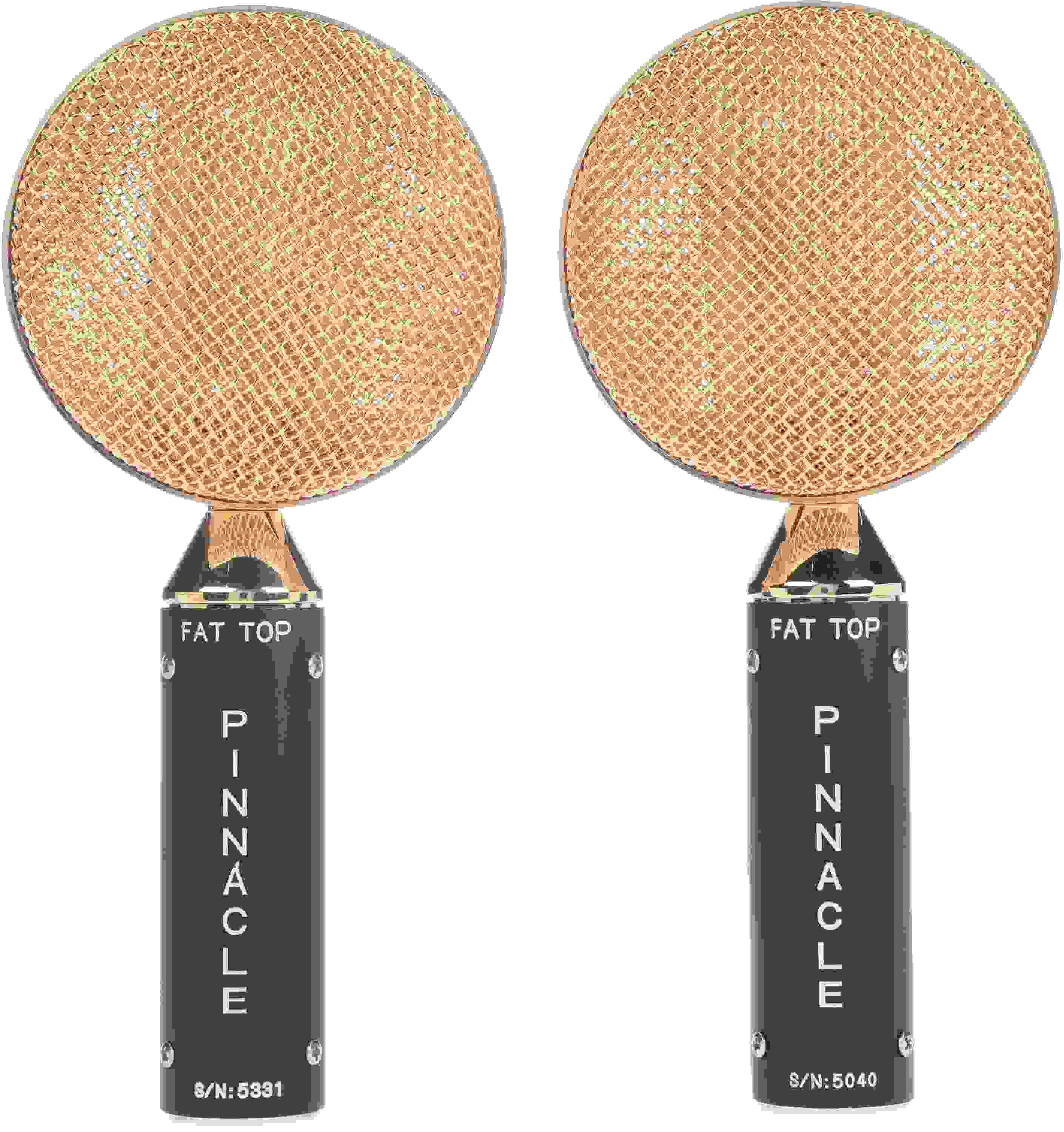 Pinnacle Microphones Fat Top Ribbon Microphone Stereo Pair - Black/Gold ...
