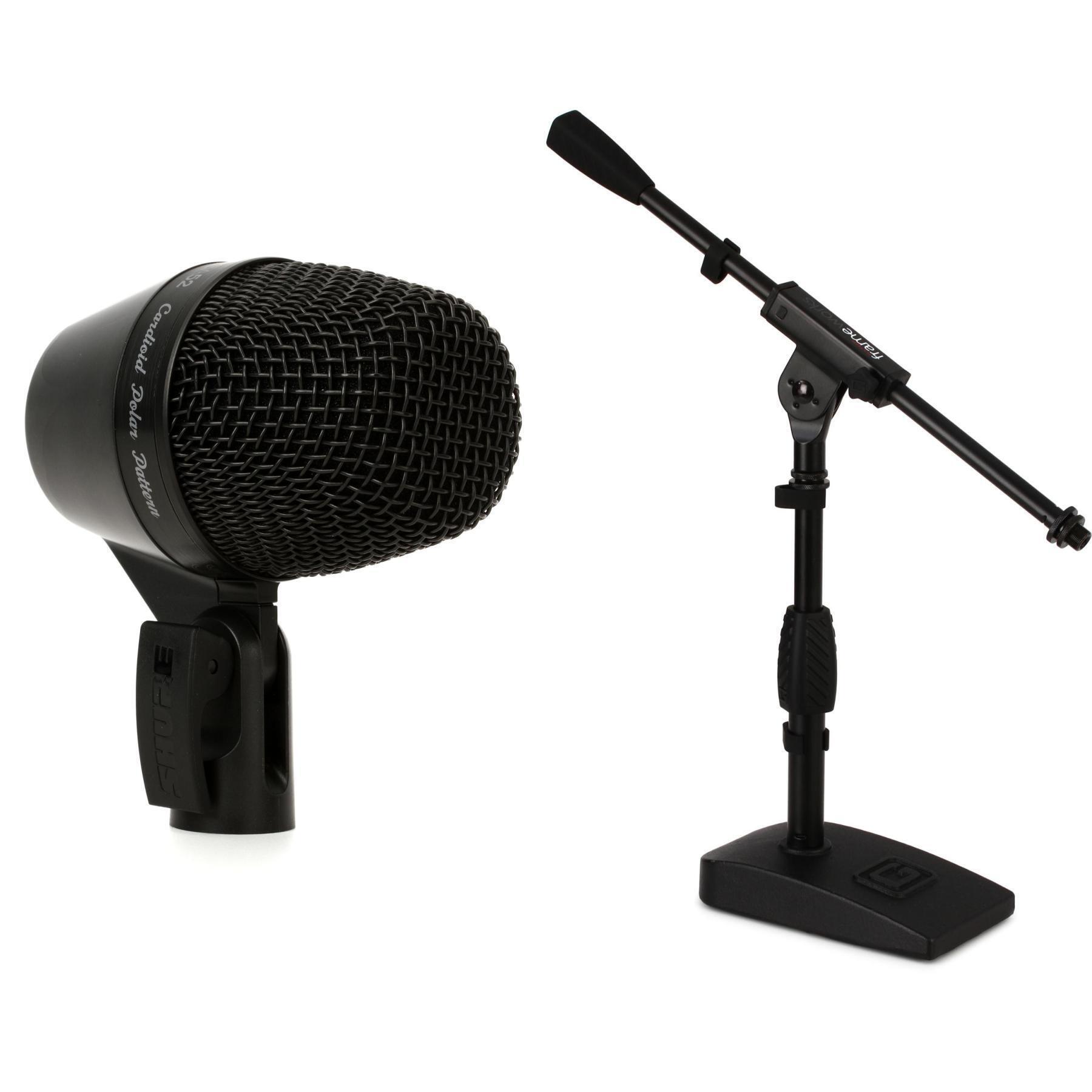 Shure PGA52 Cardioid Dynamic Kick Drum Microphone with Short Stand ...