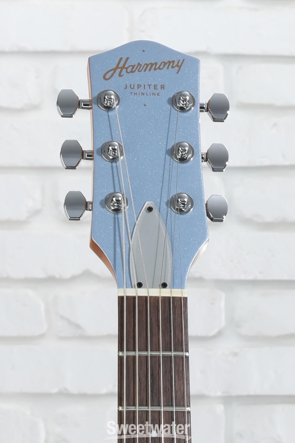 Harmony Jupiter Thinline Semi-hollowbody Electric Guitar - Sky Blue ...