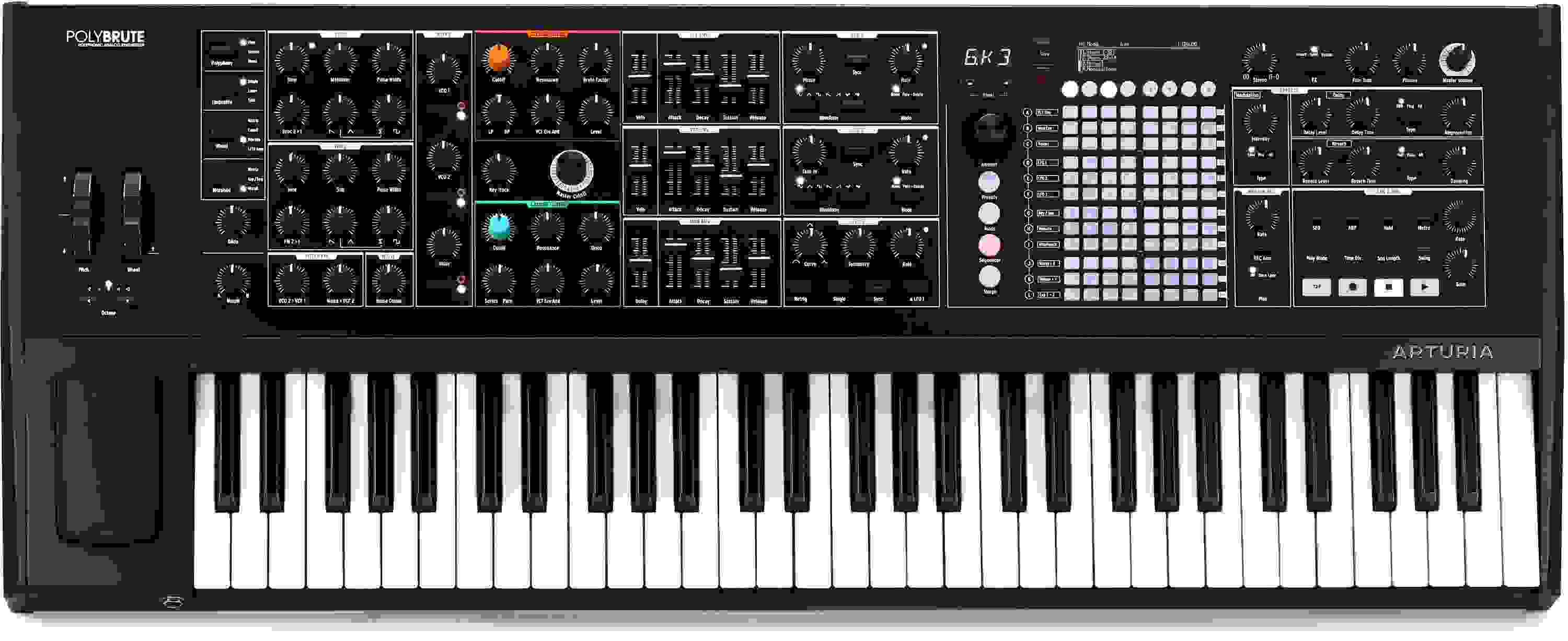 Arturia PolyBrute 6-Voice Polyphonic Morphing Analog Synthesizer - Noir ...