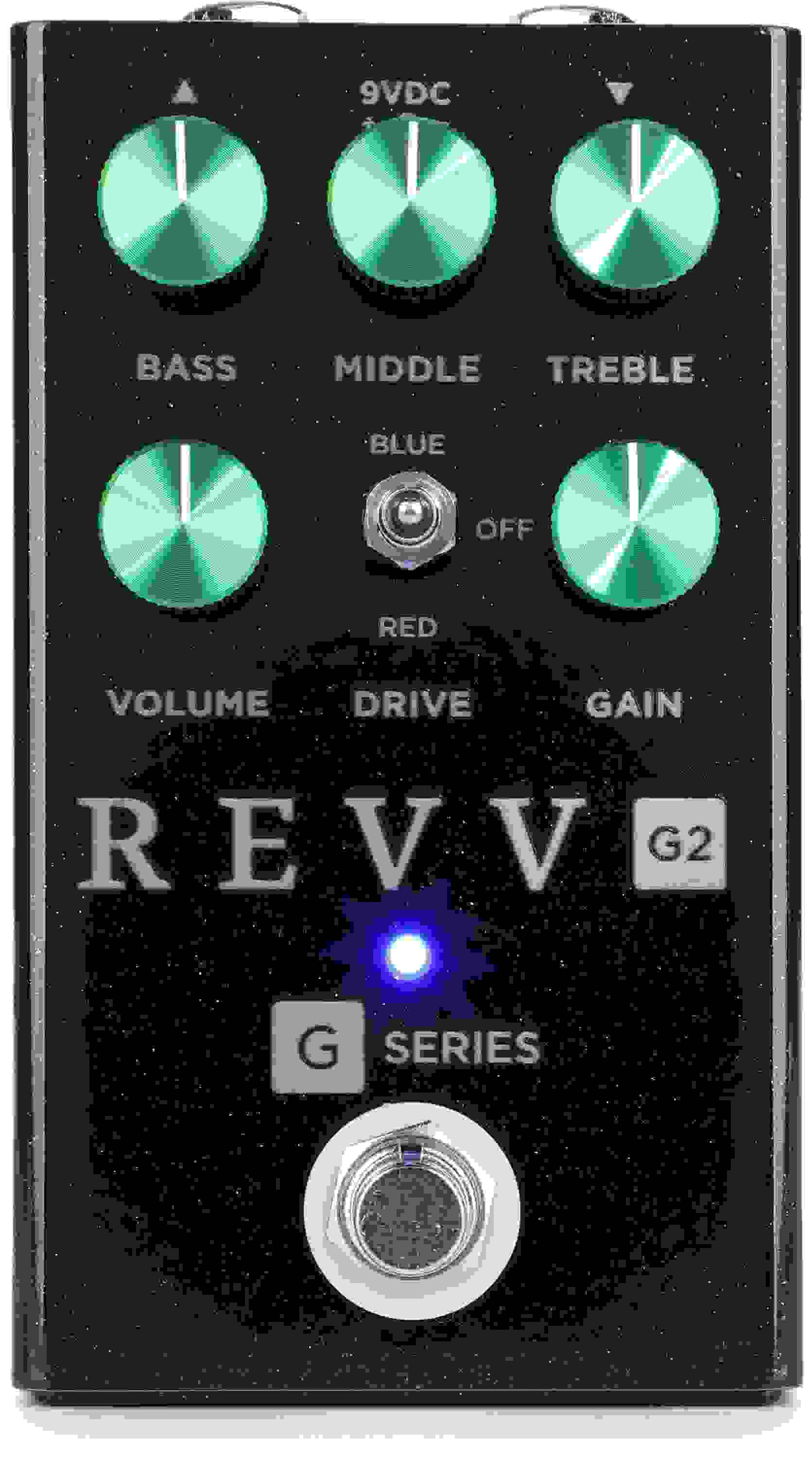 Revv G2 Green Channel Preamp/Overdrive/Distortion Pedal - Black ...