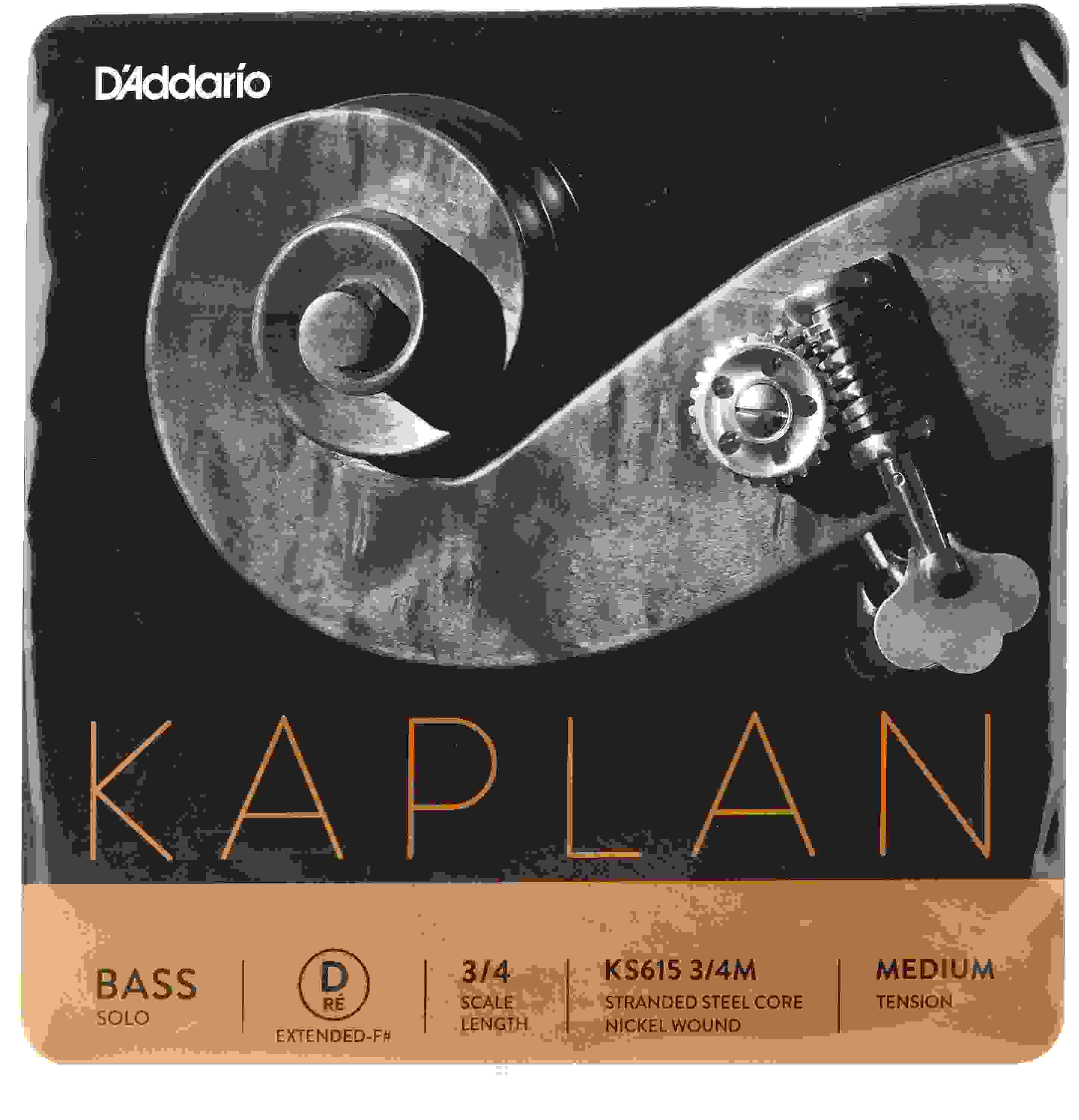 D'Addario KS615 Kaplan Solo Double Bass D Extension String - 3/4 Size ...