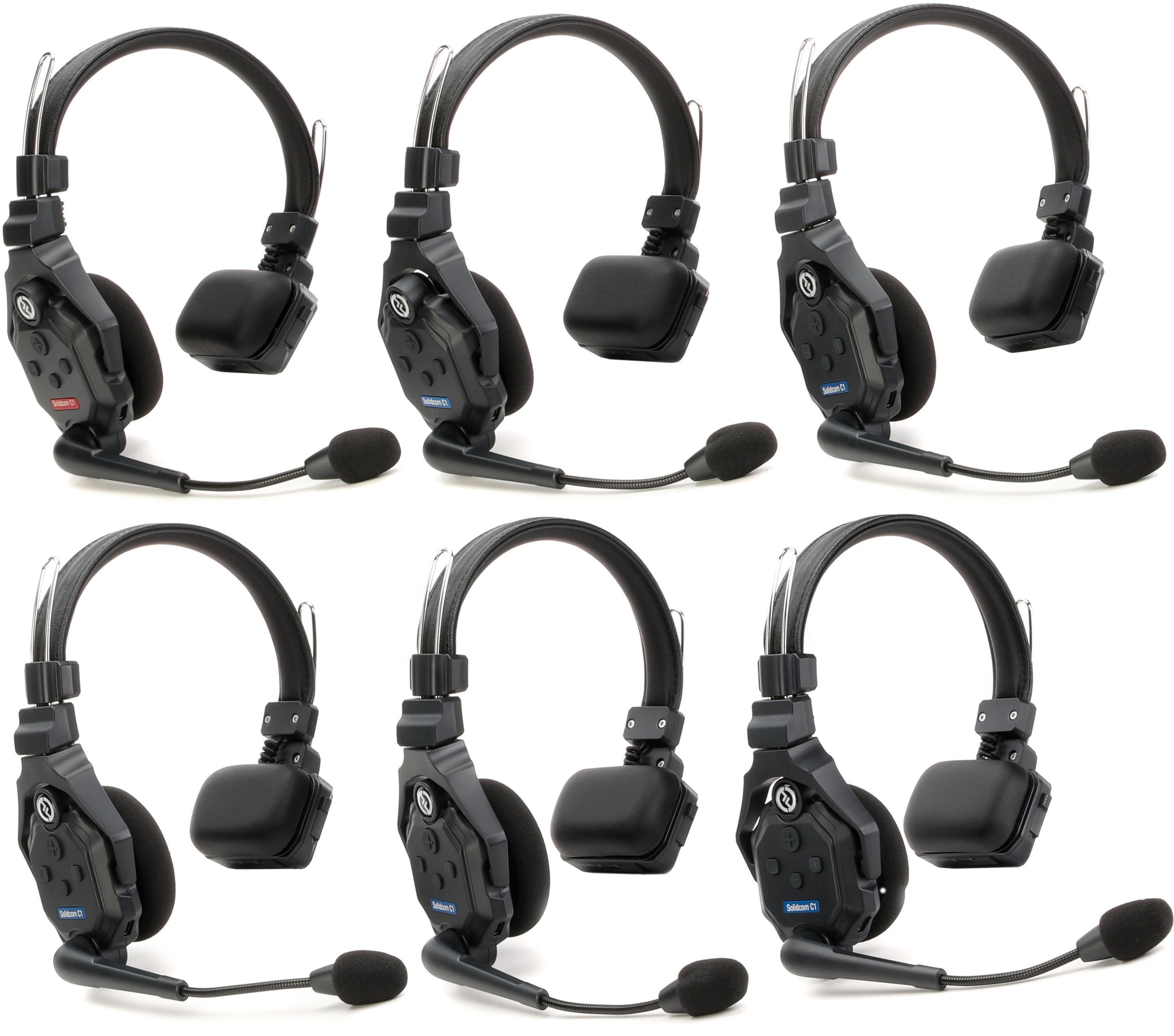 Hollyland Solidcom C1 Wireless Intercom System - 6 Headsets | Sweetwater