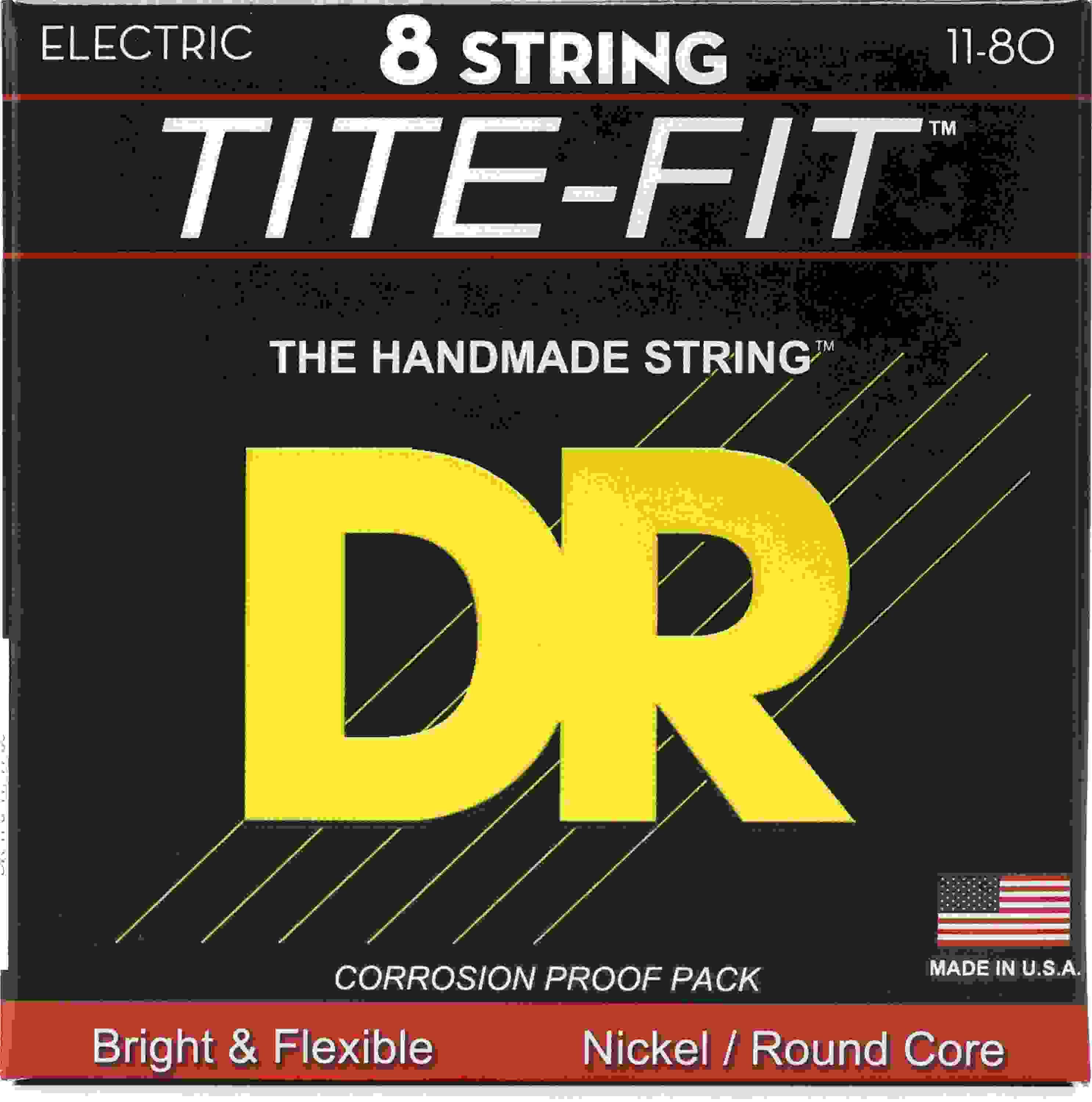 DR Strings TF8-11 Tite-Fit Compression Wound Electric Guitar Strings ...