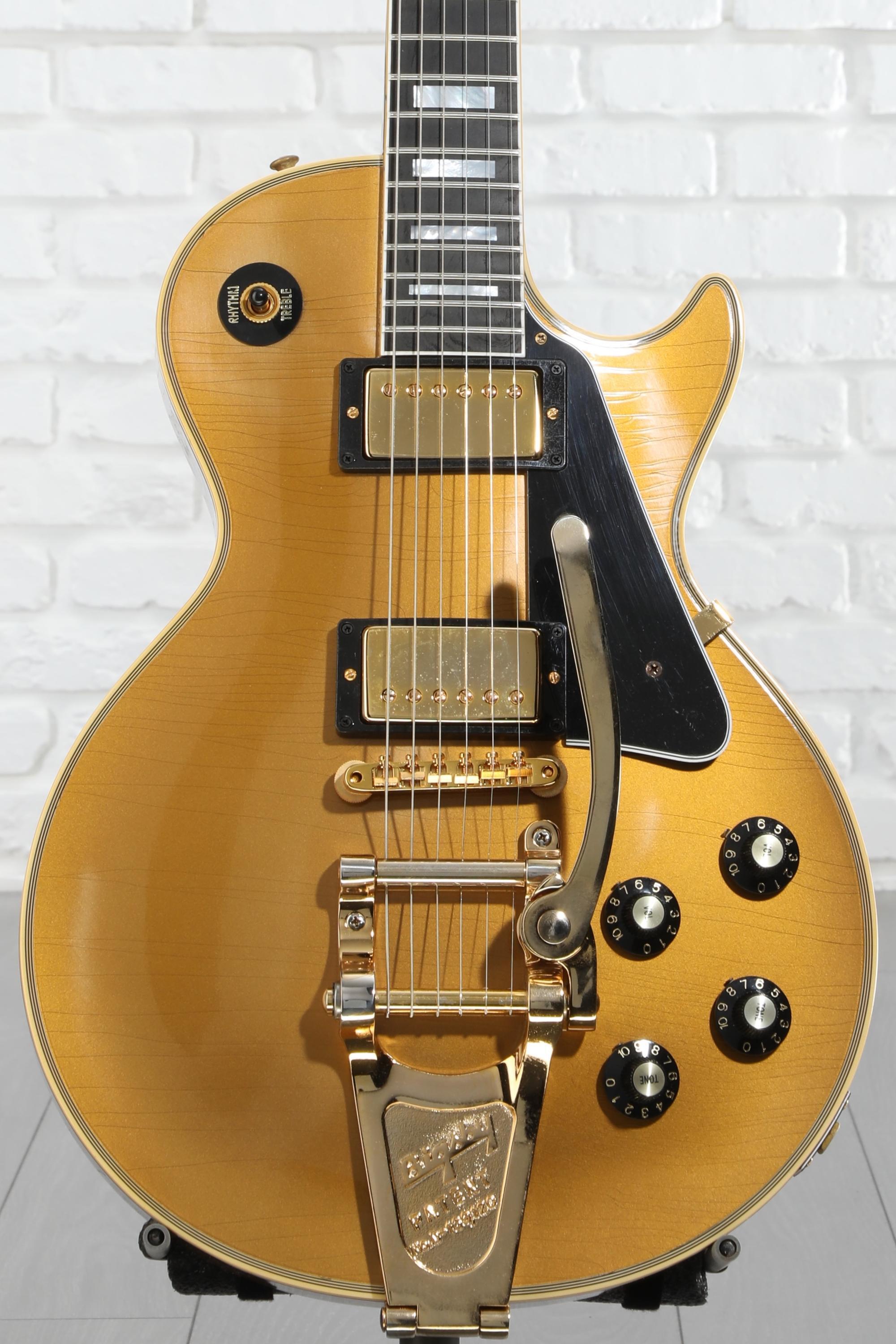 Gibson Custom 1968 Les Paul Custom Electric Guitar - Double Gold, Light ...