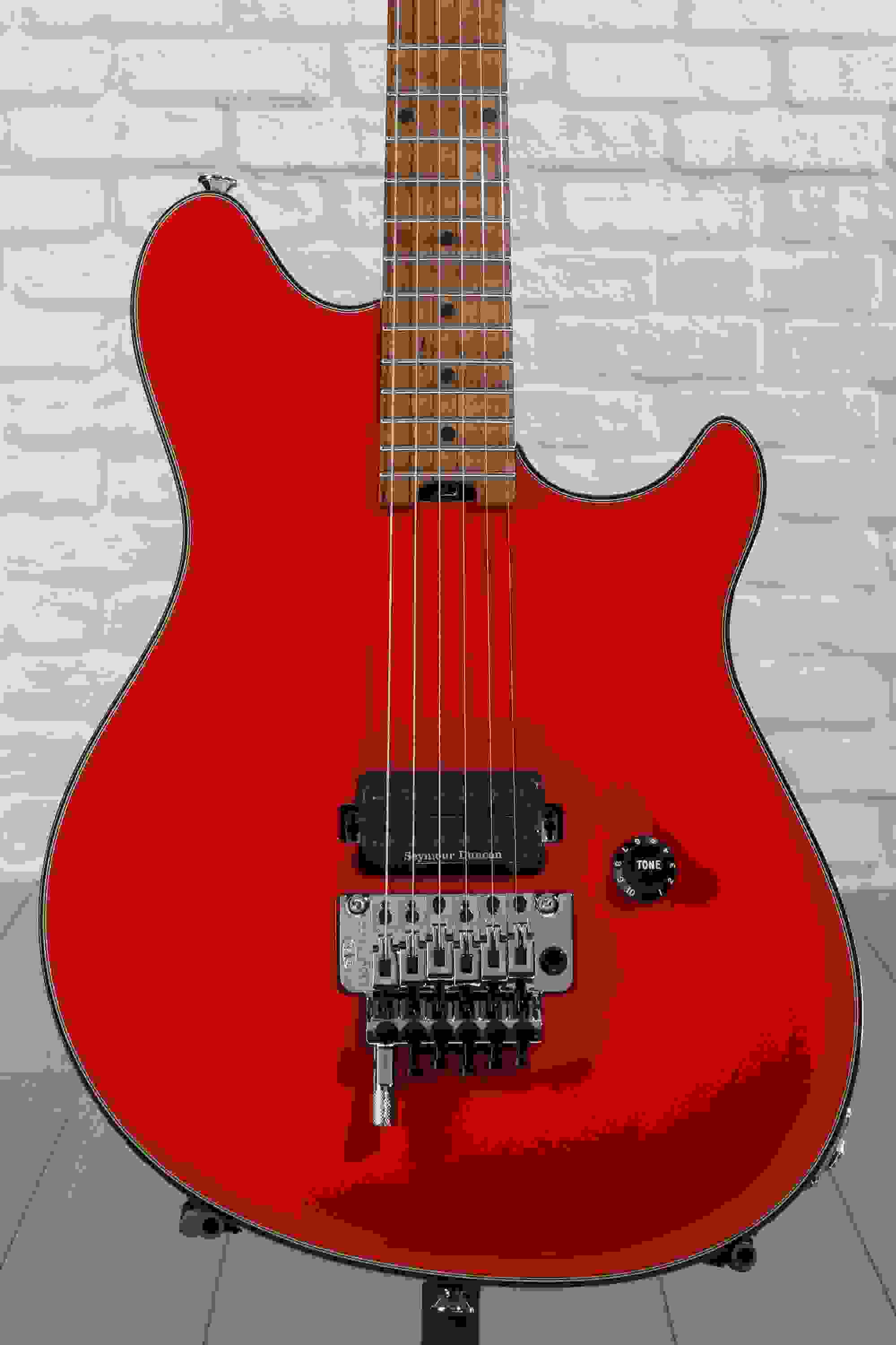 EVH Custom Shop Wolfgang Electric Guitar - Ferrari Red Top/Ivory Body ...