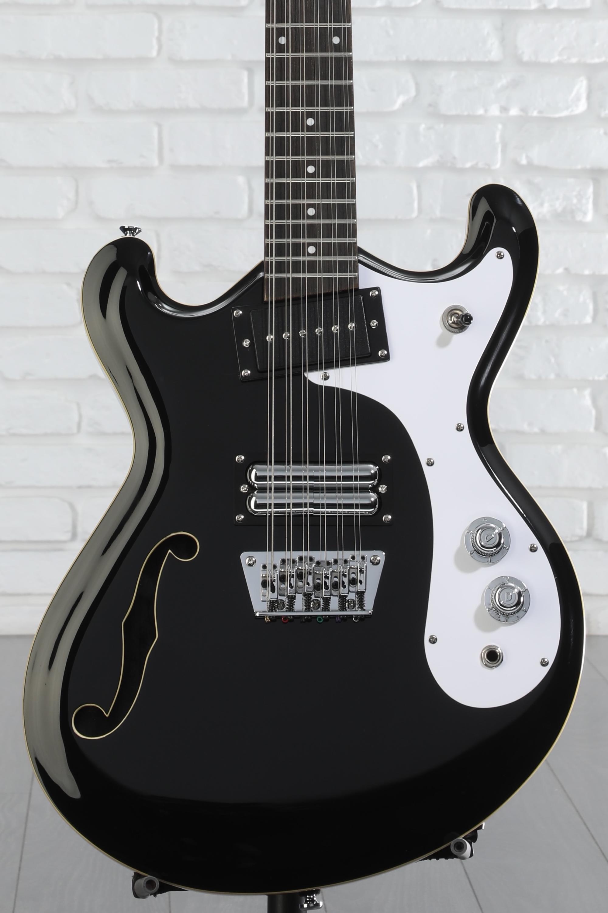 Danelectro 66-12, 12-string Electric Guitar - Limo Black | Sweetwater