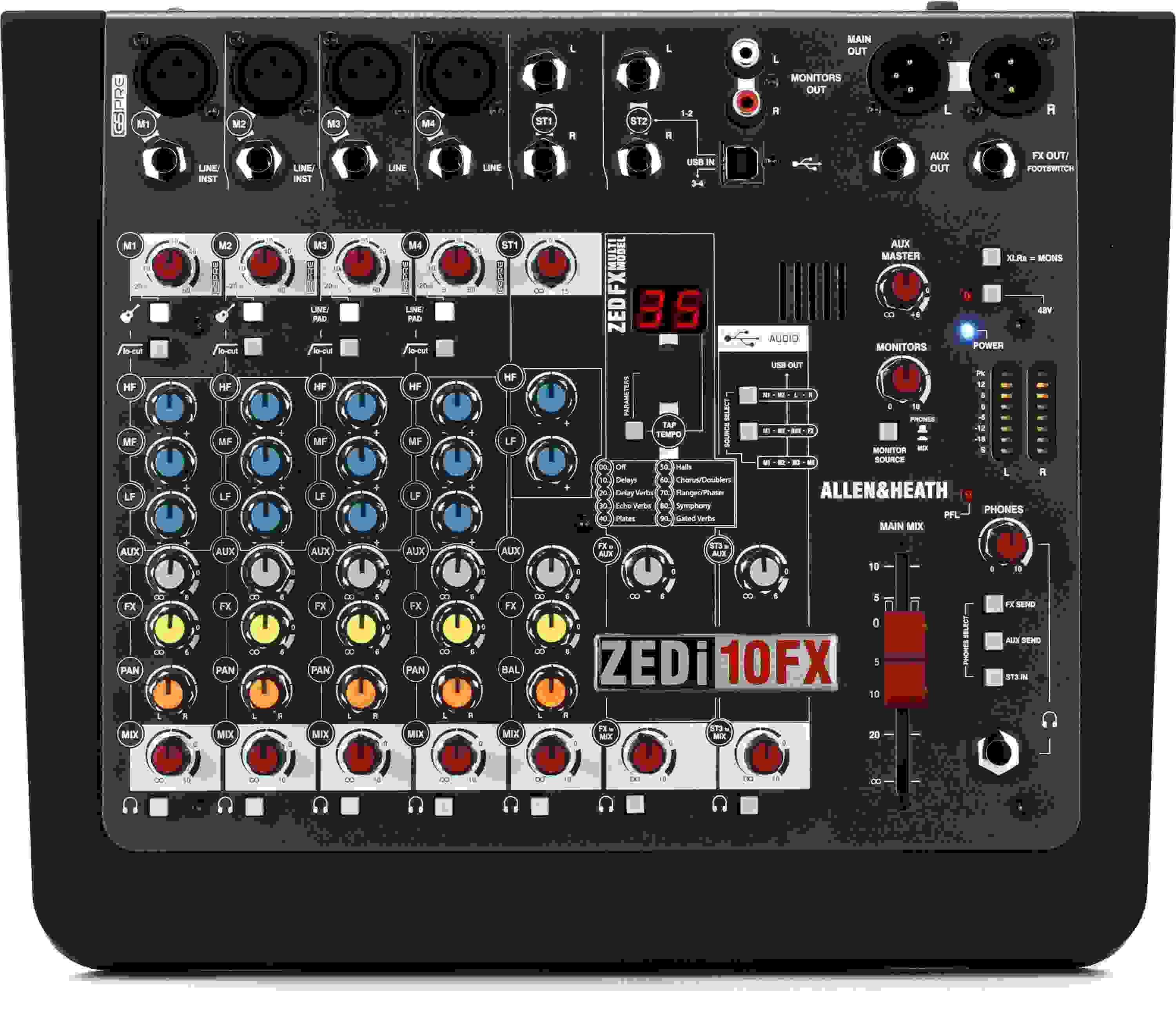 Allen & Heath ZEDi-10FX 10-channel Mixer with USB Audio Interface and Effects | Sweetwater