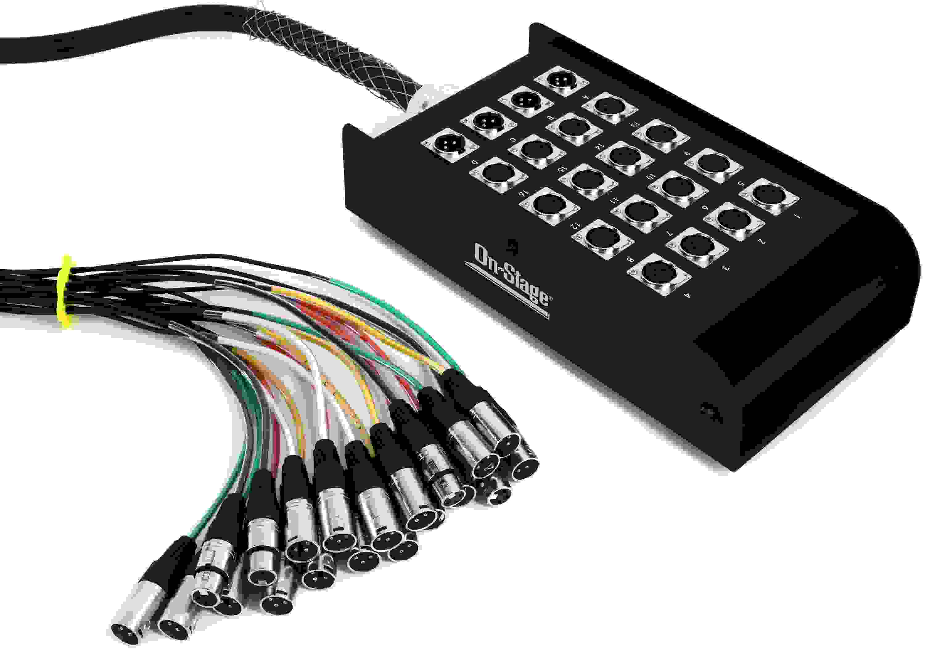 On-Stage SNK16450V2 16x4 XLR Stage Snake - 50 foot | Sweetwater