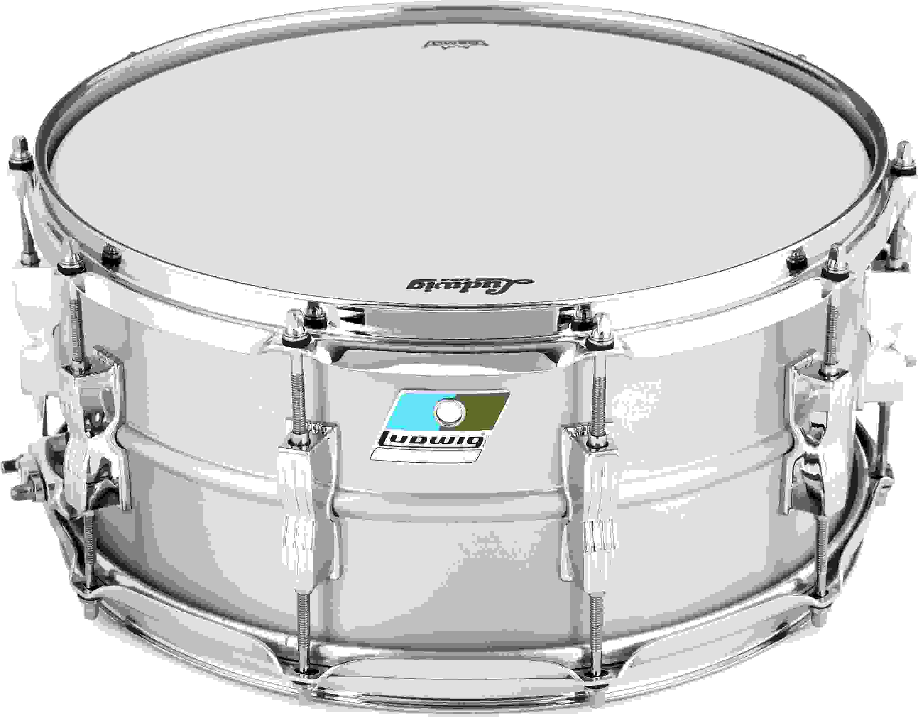 Ludwig Acro Aluminum Snare Drum - 6.5 inch x 14 inch, Brushed | Sweetwater