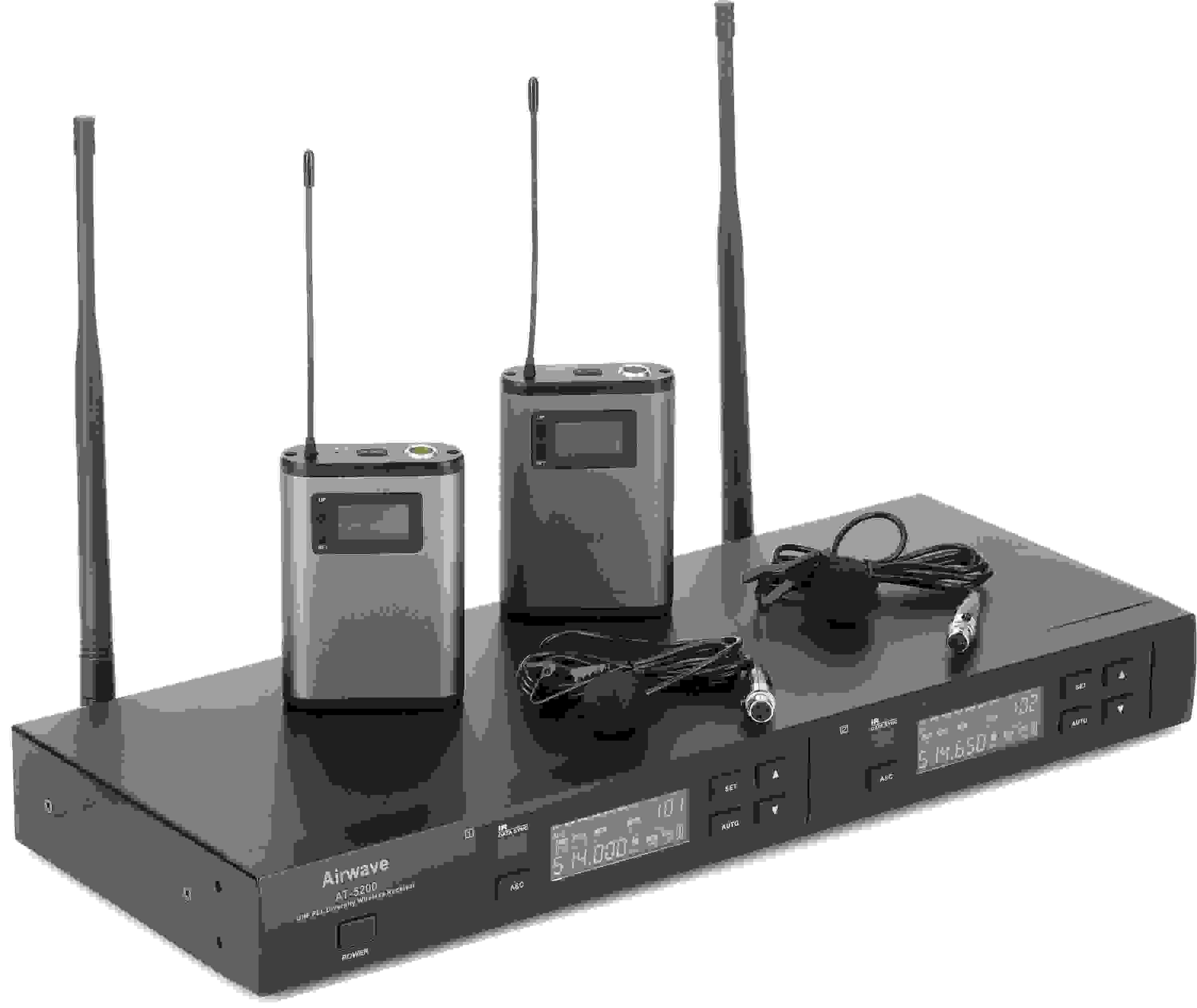 Airwave Technologies AT-5220 Dual-channel Wireless Lavalier Microphone ...