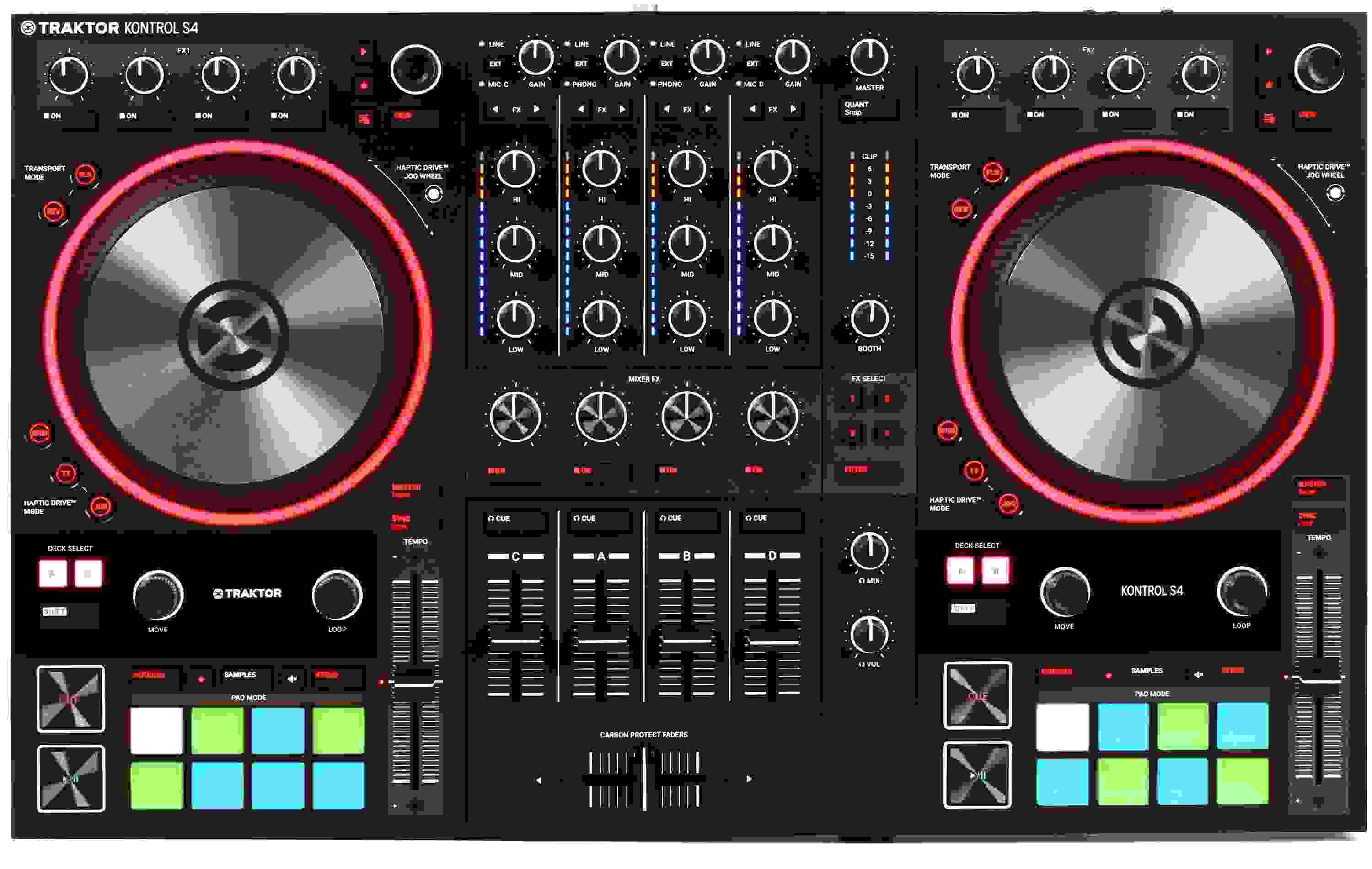 Native Instruments Traktor Kontrol S4 MK3 4-channel DJ Controller ...