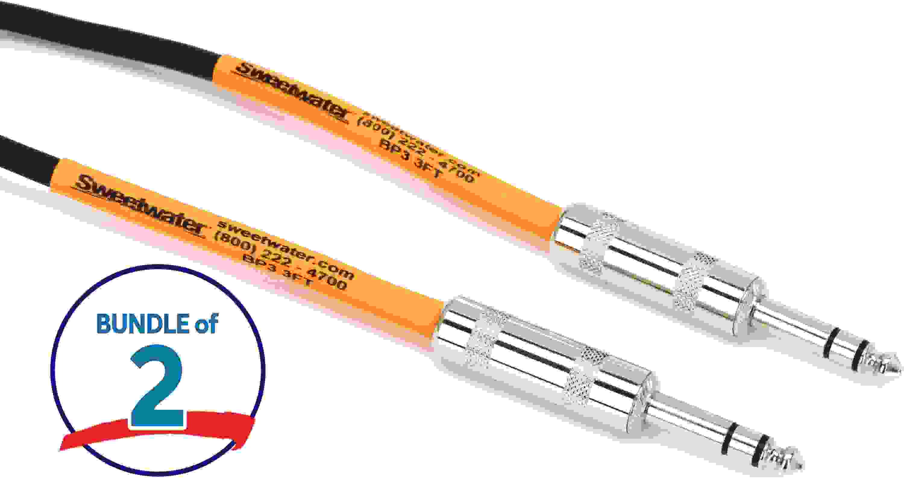 Pro Co BP-3 Excellines Balanced Patch Cable - 1/4-inch TRS Male to 1/4 ...