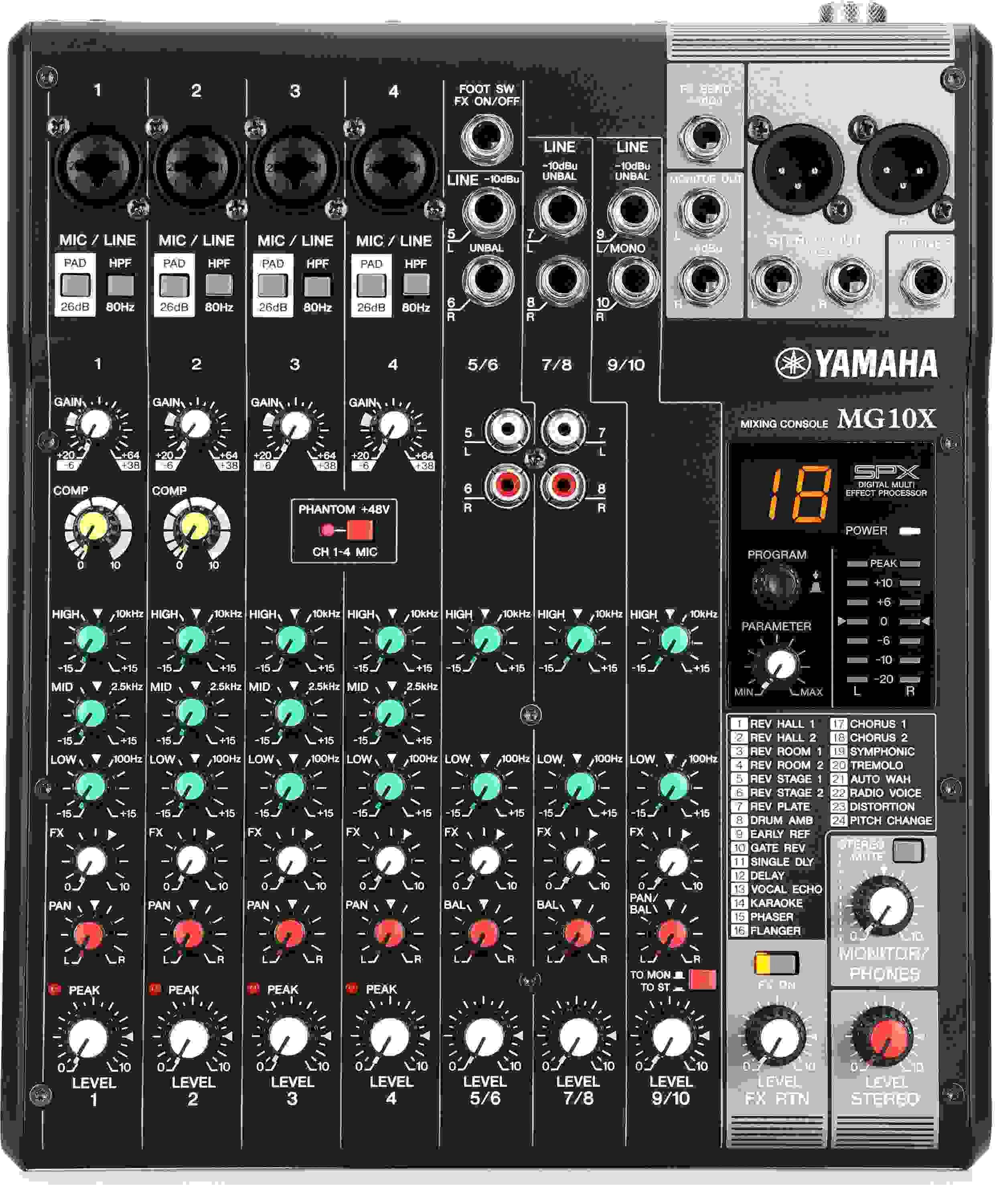 Yamaha MG10X CV 10-channel Stereo Mixer | Sweetwater