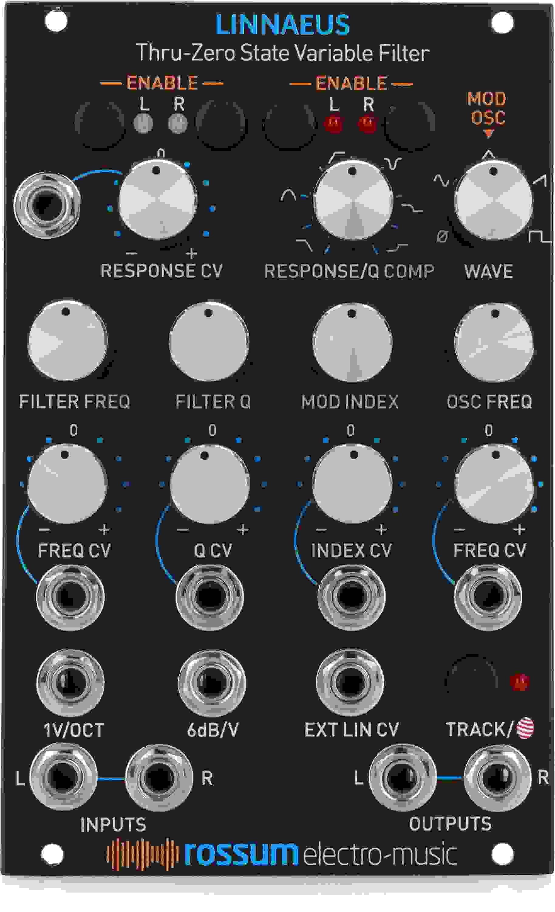 Rossum Electro-Music Linnaeus Eurorack Thru-Zero State-Variable Filter - Black | Sweetwater