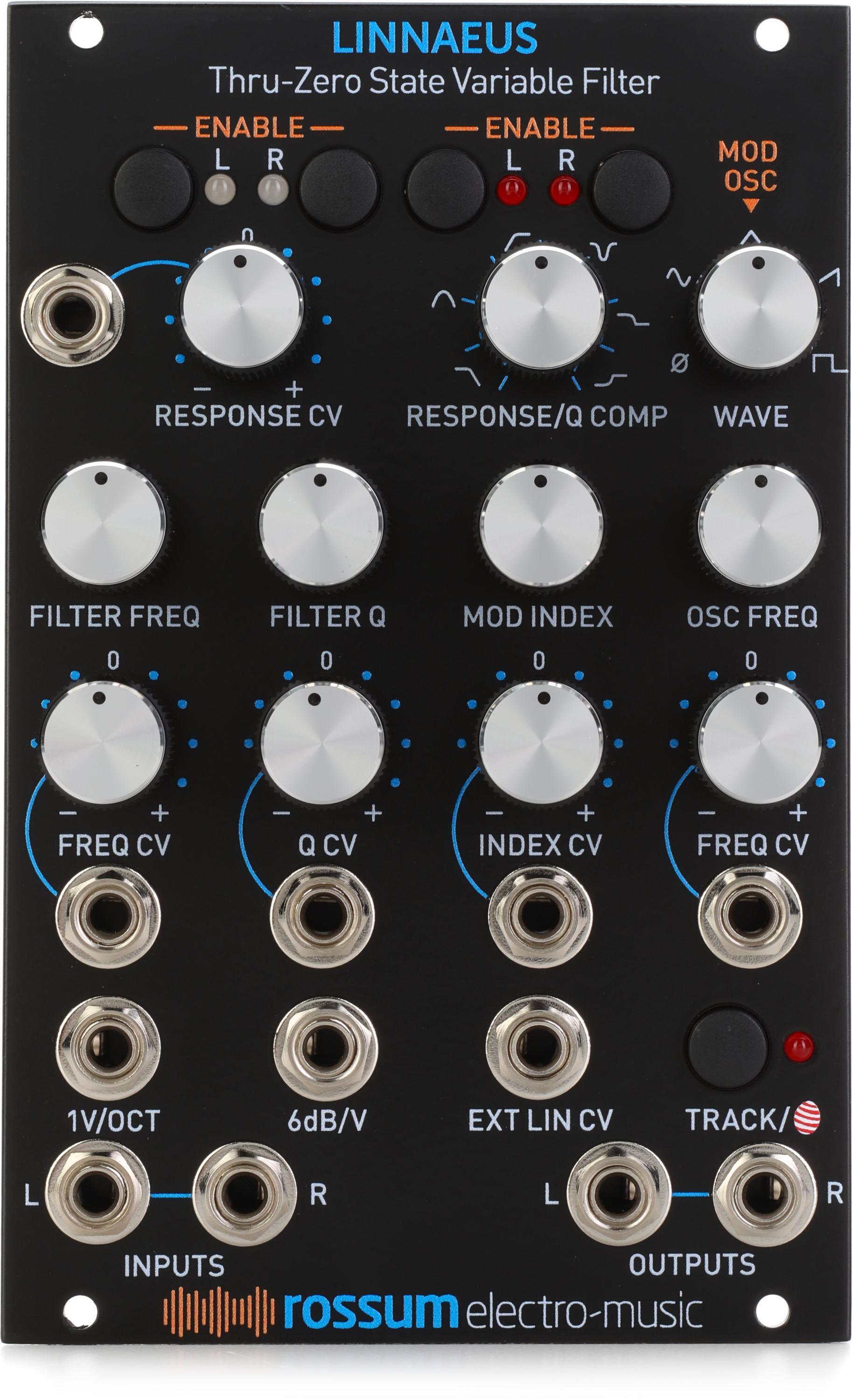 Rossum Electro-Music Linnaeus Eurorack Thru-Zero State-Variable Filter - Black | Sweetwater