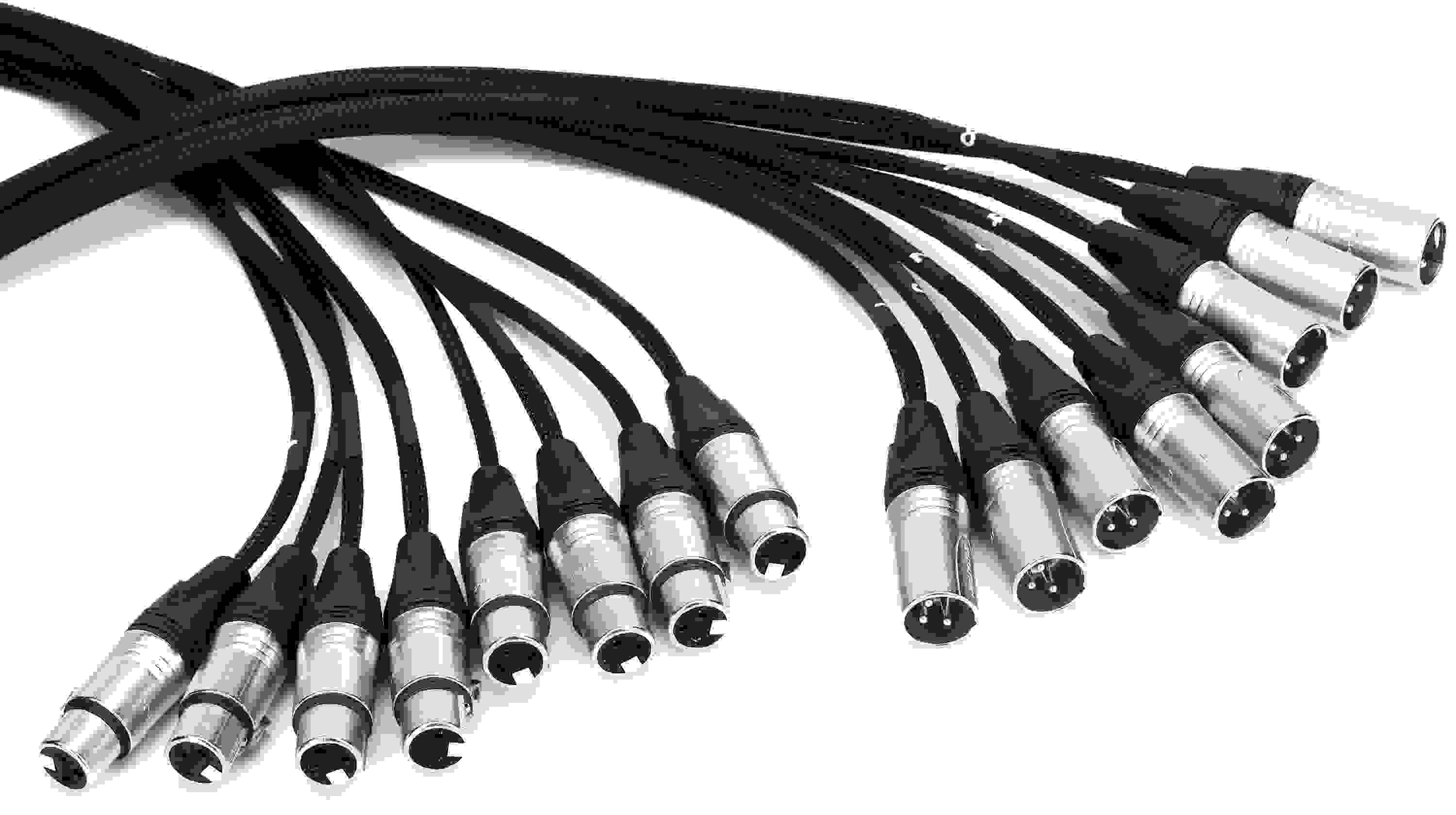 JUMPERZ J8CHXM-XF-10 8-channel XLR Male to XLR Female Snake - 10 foot ...