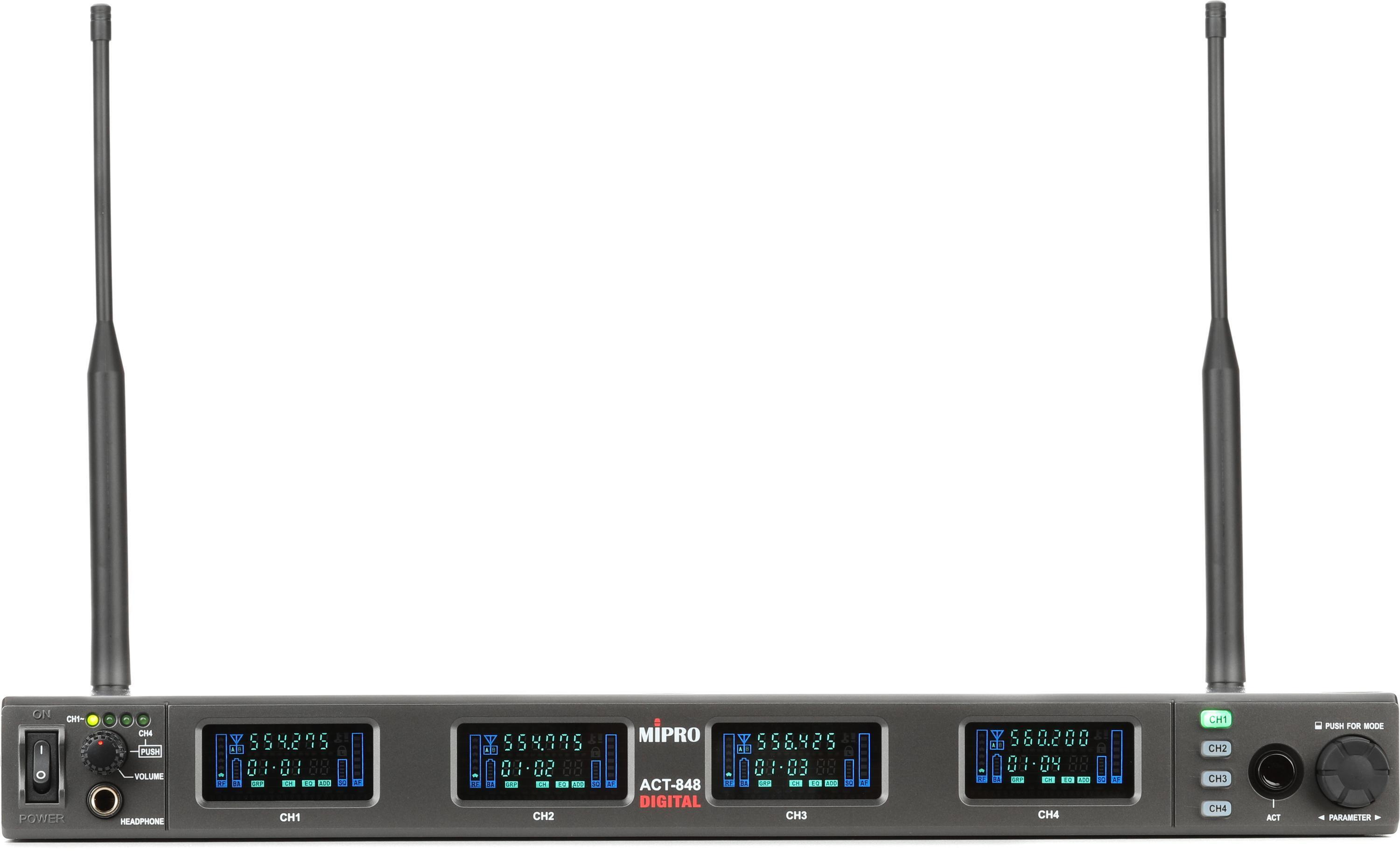 MIPRO ACT-848 Quad-channel Wireless Receiver - 5UA Band | Sweetwater