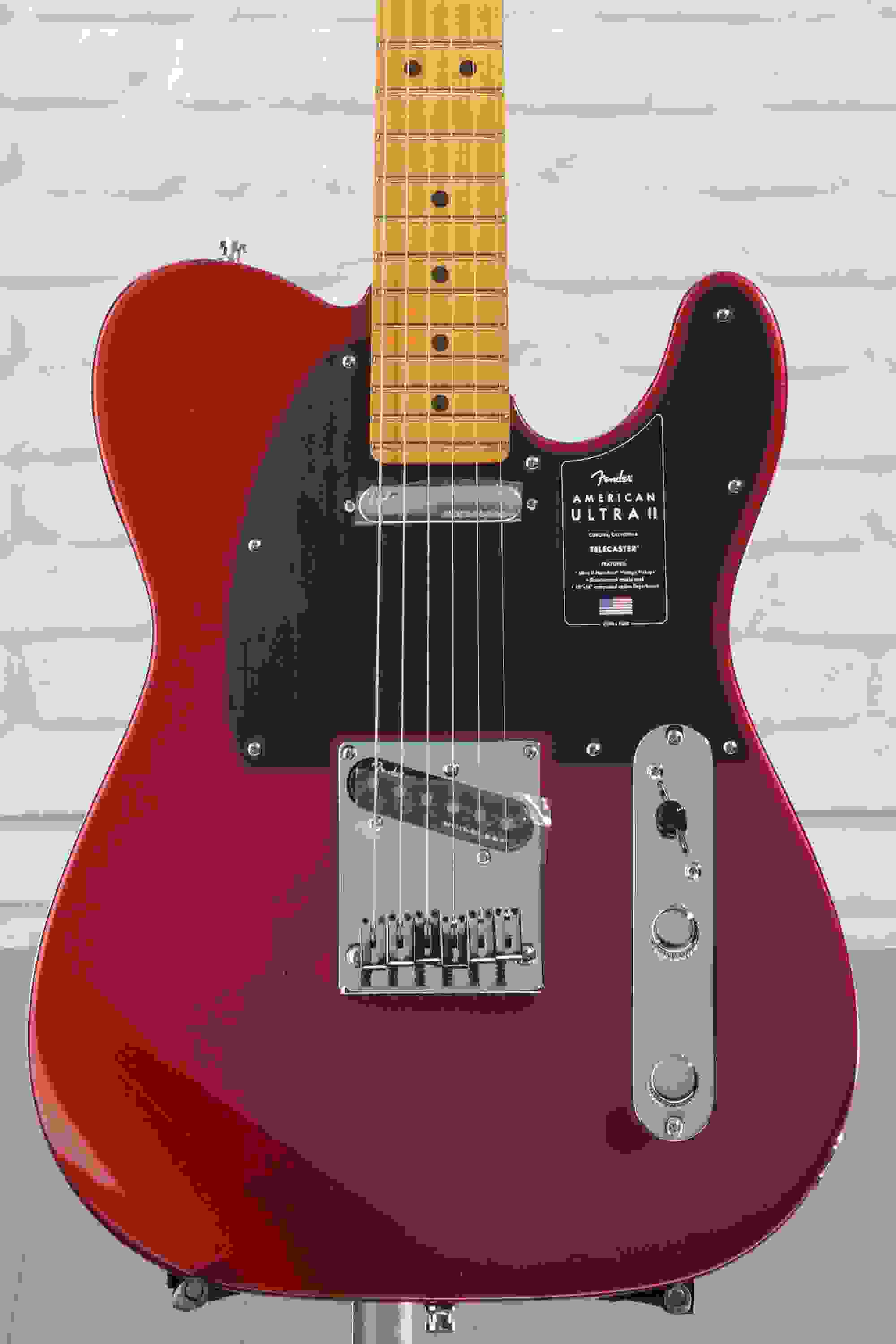 Fender American Ultra II Telecaster Electric Guitar - Sinister Red ...