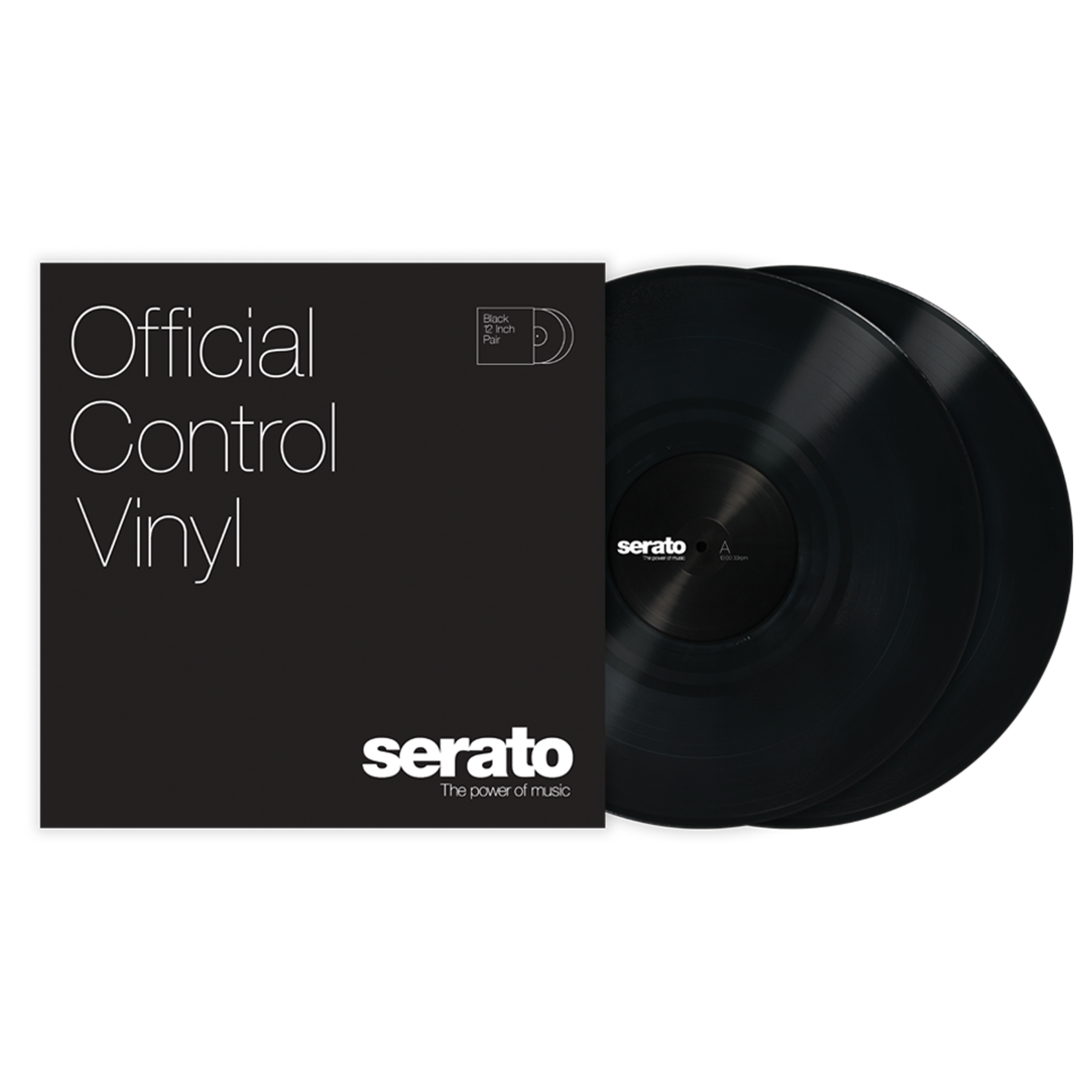 NULL 12 inch Control Vinyl Pair - Solid Black | Sweetwater