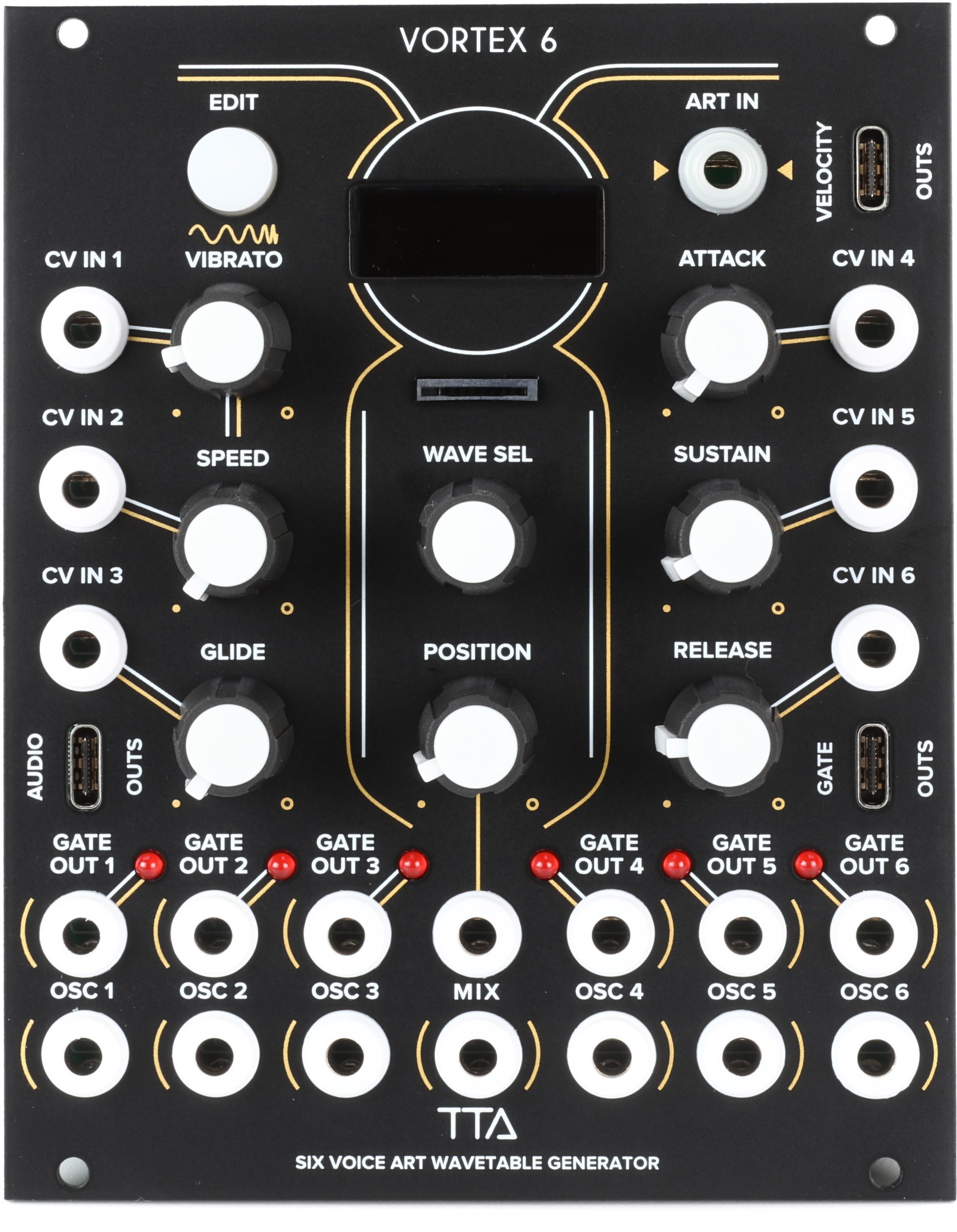Tiptop Audio Vortex 6 ART 6-voice Wavetable Generator Eurorack Module ...