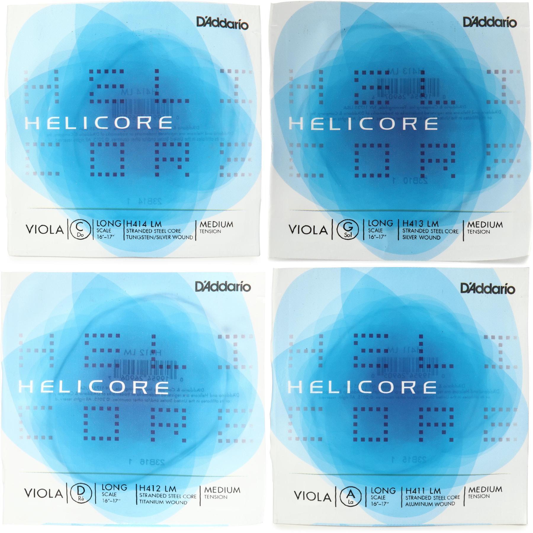 D'Addario H410 Helicore Viola String Set - Long Scale (16-17 inch ...