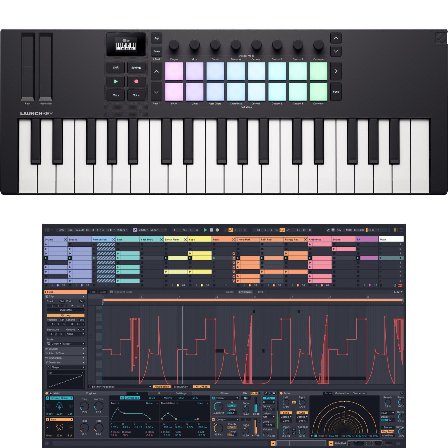 Novation Launchkey Mini 37 MK4 37-key Keyboard Controller with Ableton ...