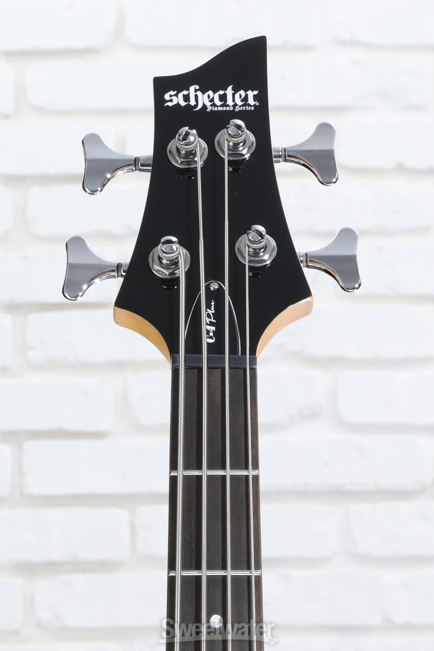 Schecter C-4 Plus Bass Guitar - Charcoal Burst | Sweetwater