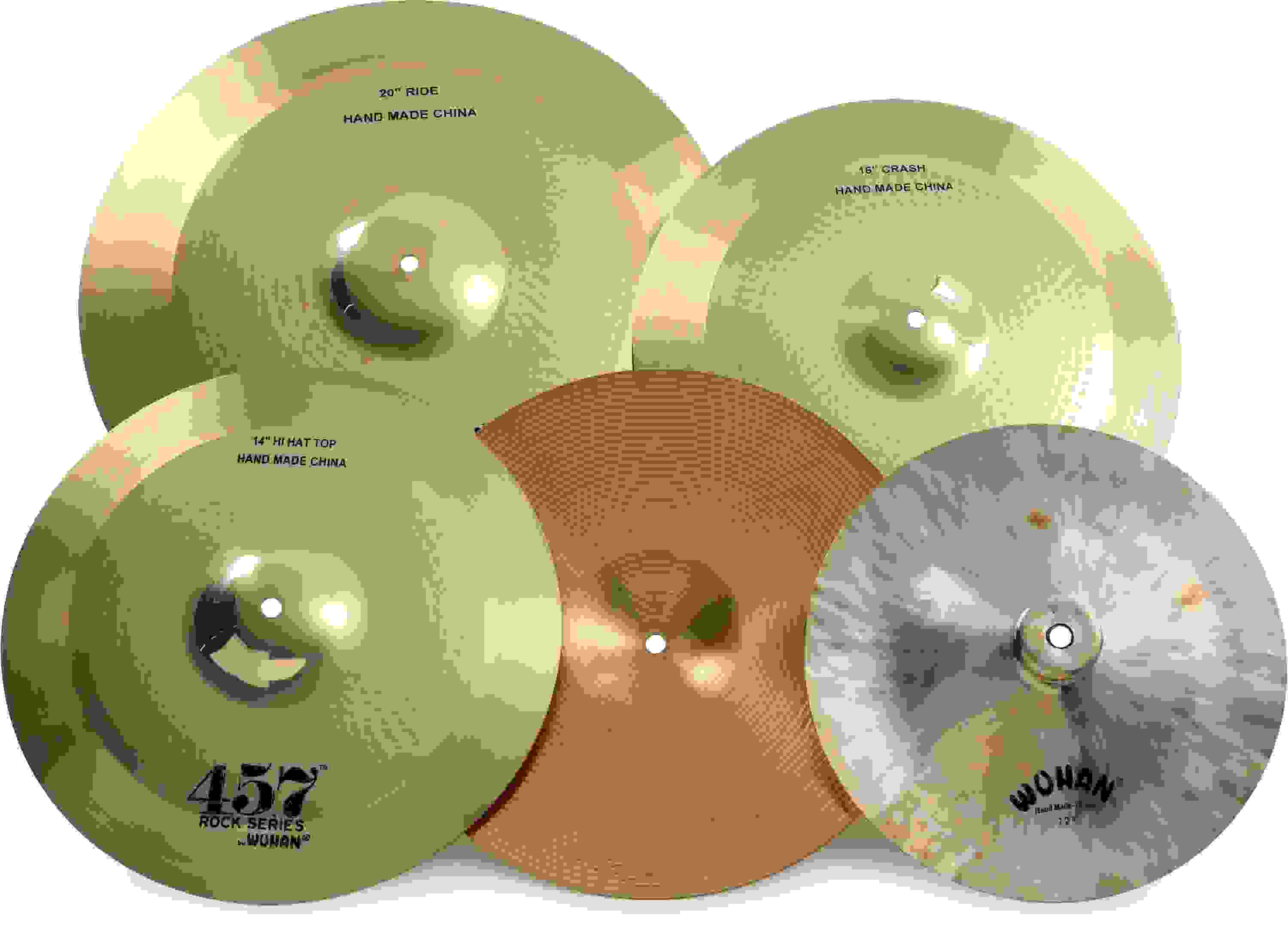 Wuhan 457 Rock Cymbal Set - 14/16/20-inch - Free 12-inch China | Sweetwater