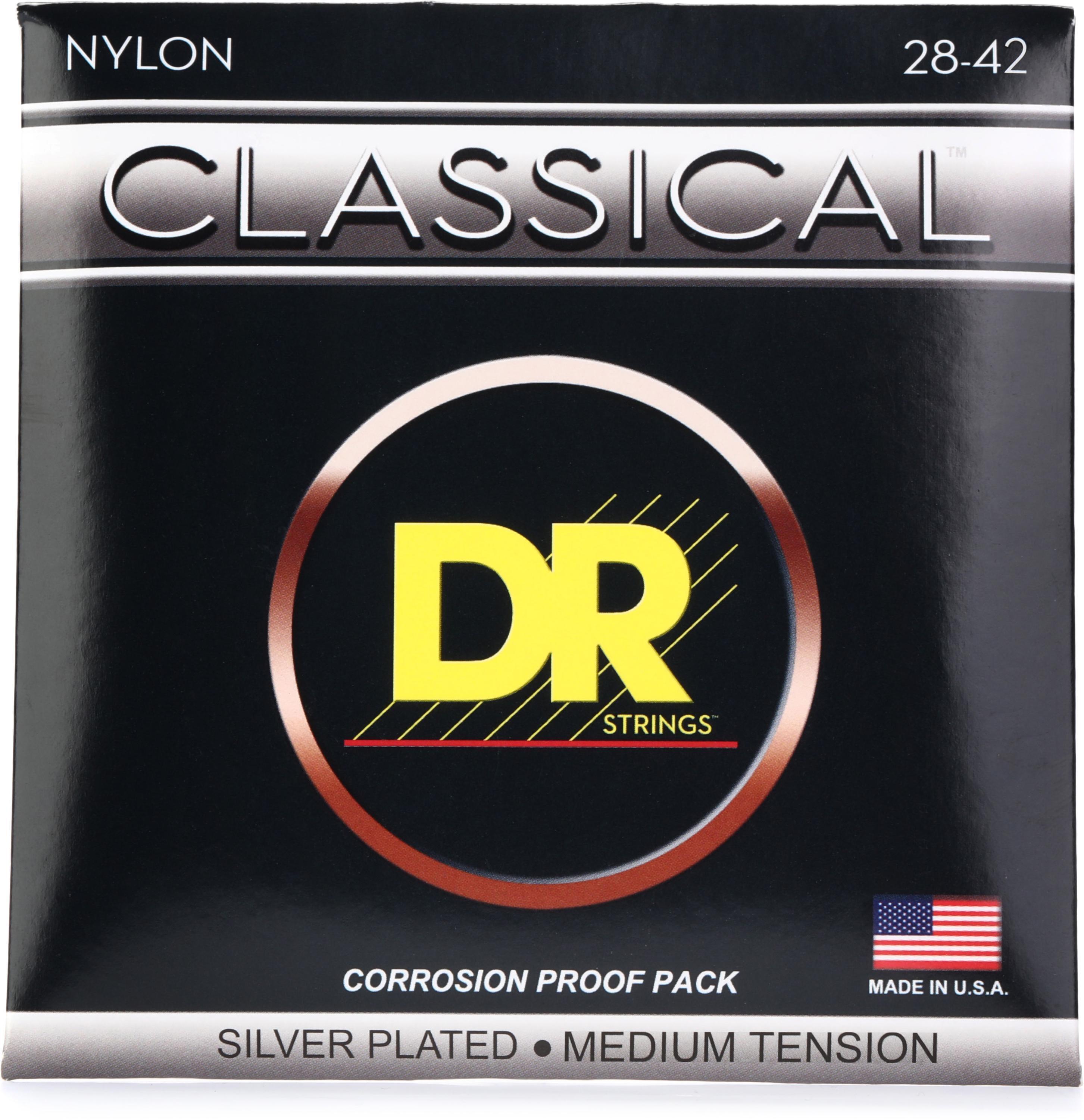 DR Strings CN-M Classical Nylon Silver-plated Strings - .028-.042 ...