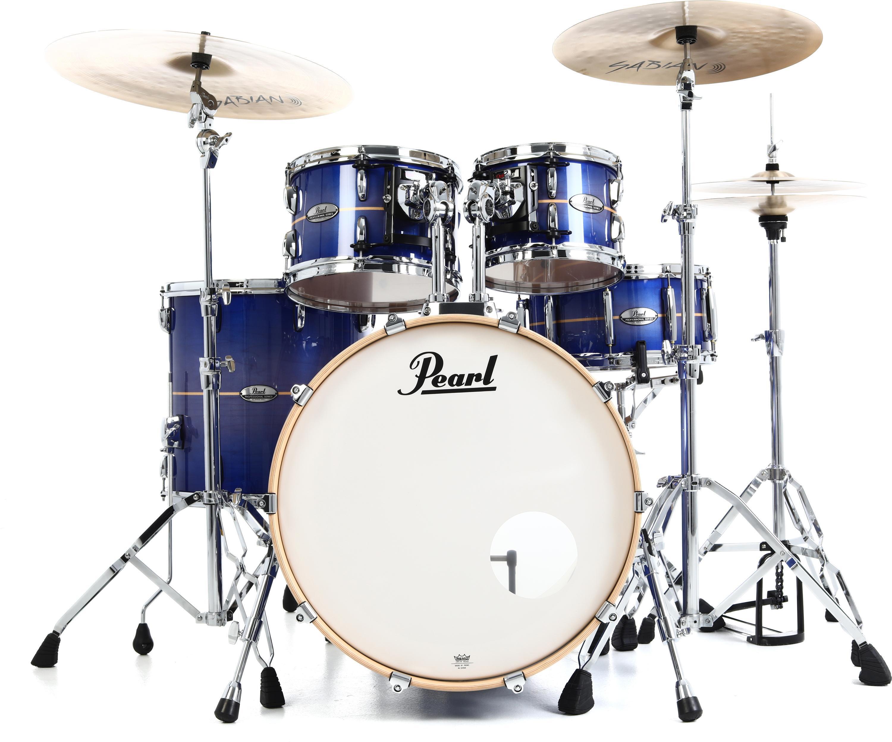 Pearl Professional Maple 4-piece Shell Pack - Royal Blue Burst Stripe ...