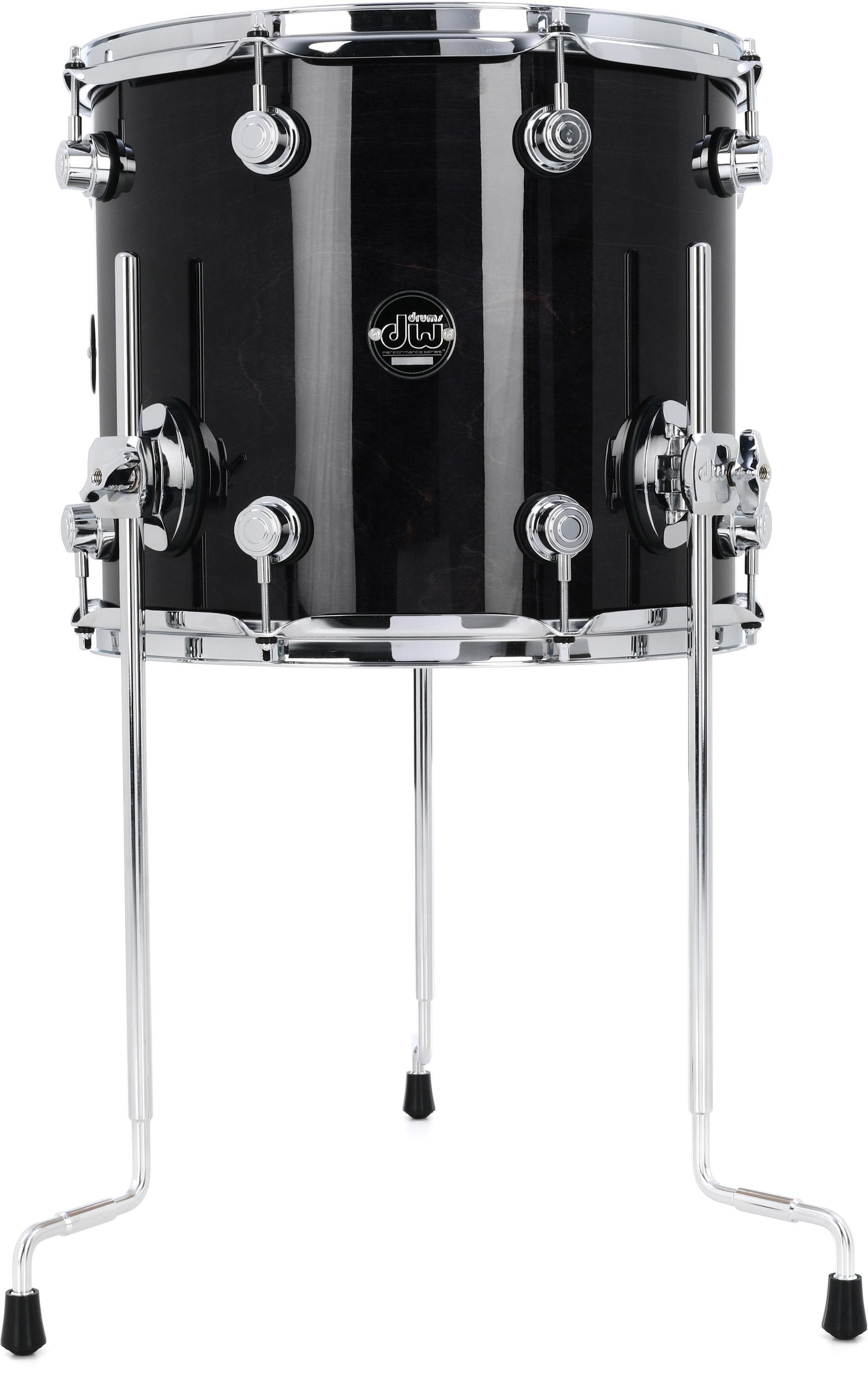 DW Performance Series Floor Tom - 12 x 14 inch - Ebony Stain Lacquer ...
