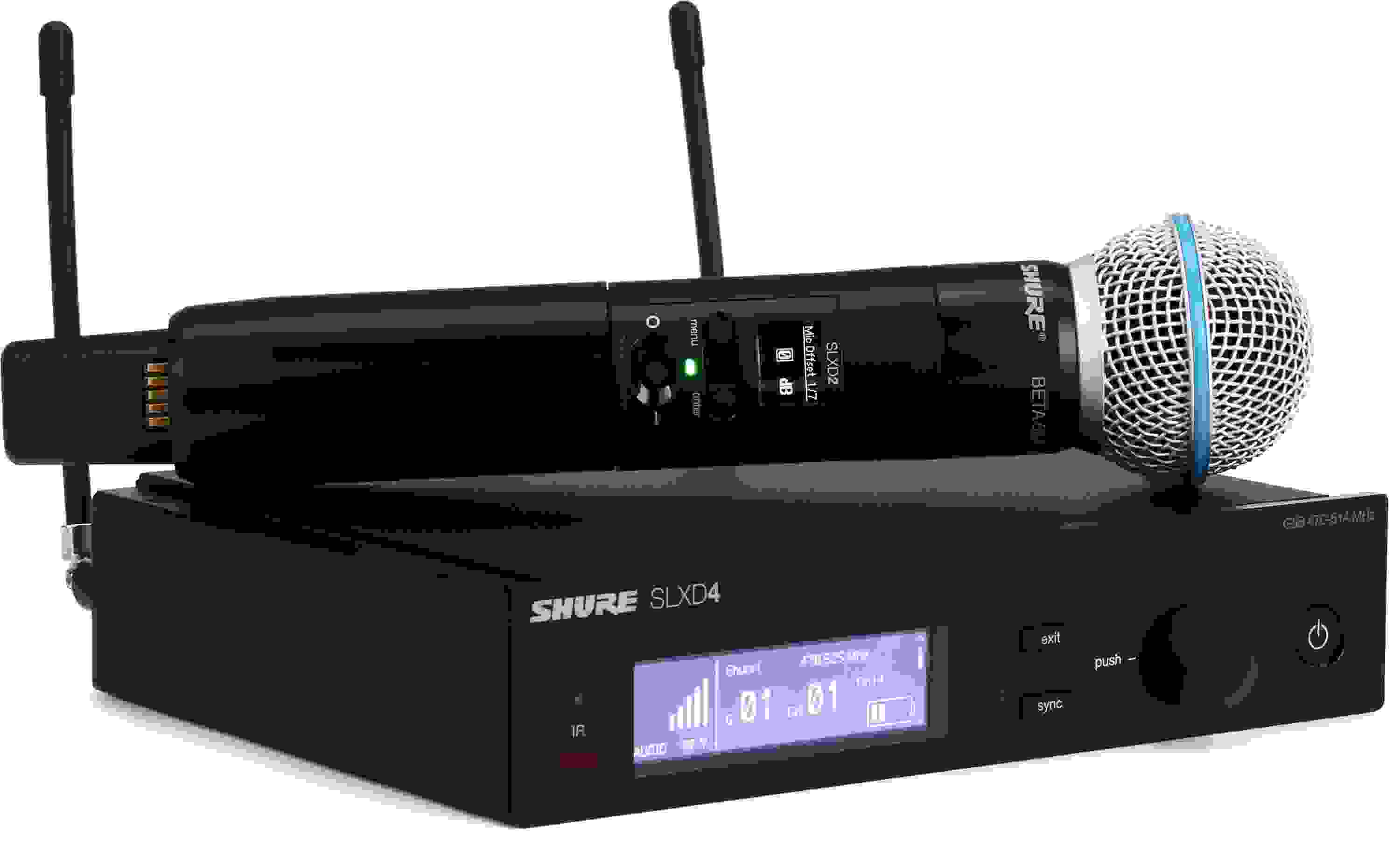 Shure SLXD24/B58 Digital Wireless Handheld Microphone System - G58 Band | Sweetwater