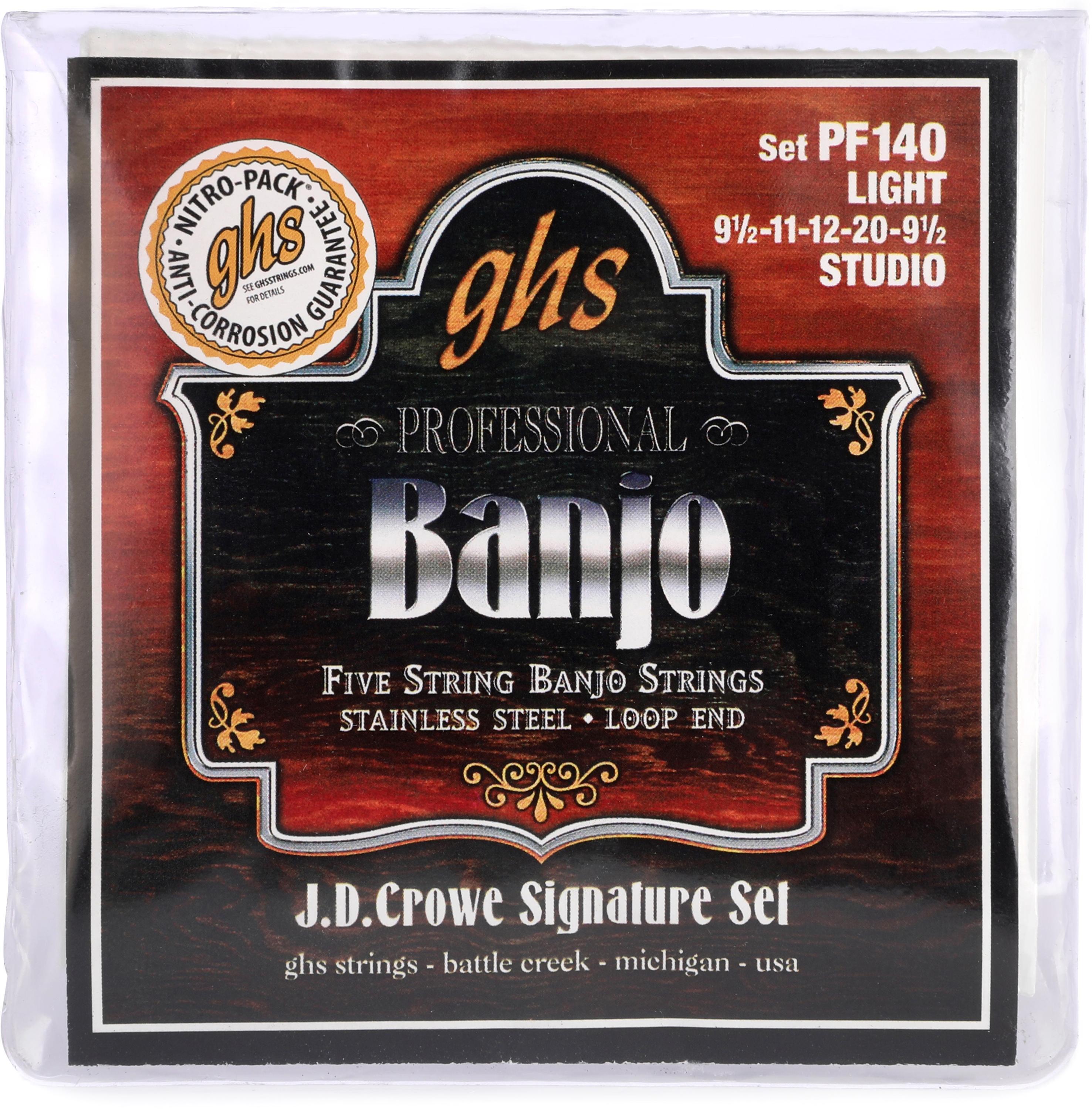 GHS J.D. Crowe Signature Banjo String Set - .095-.020, Studio Light ...