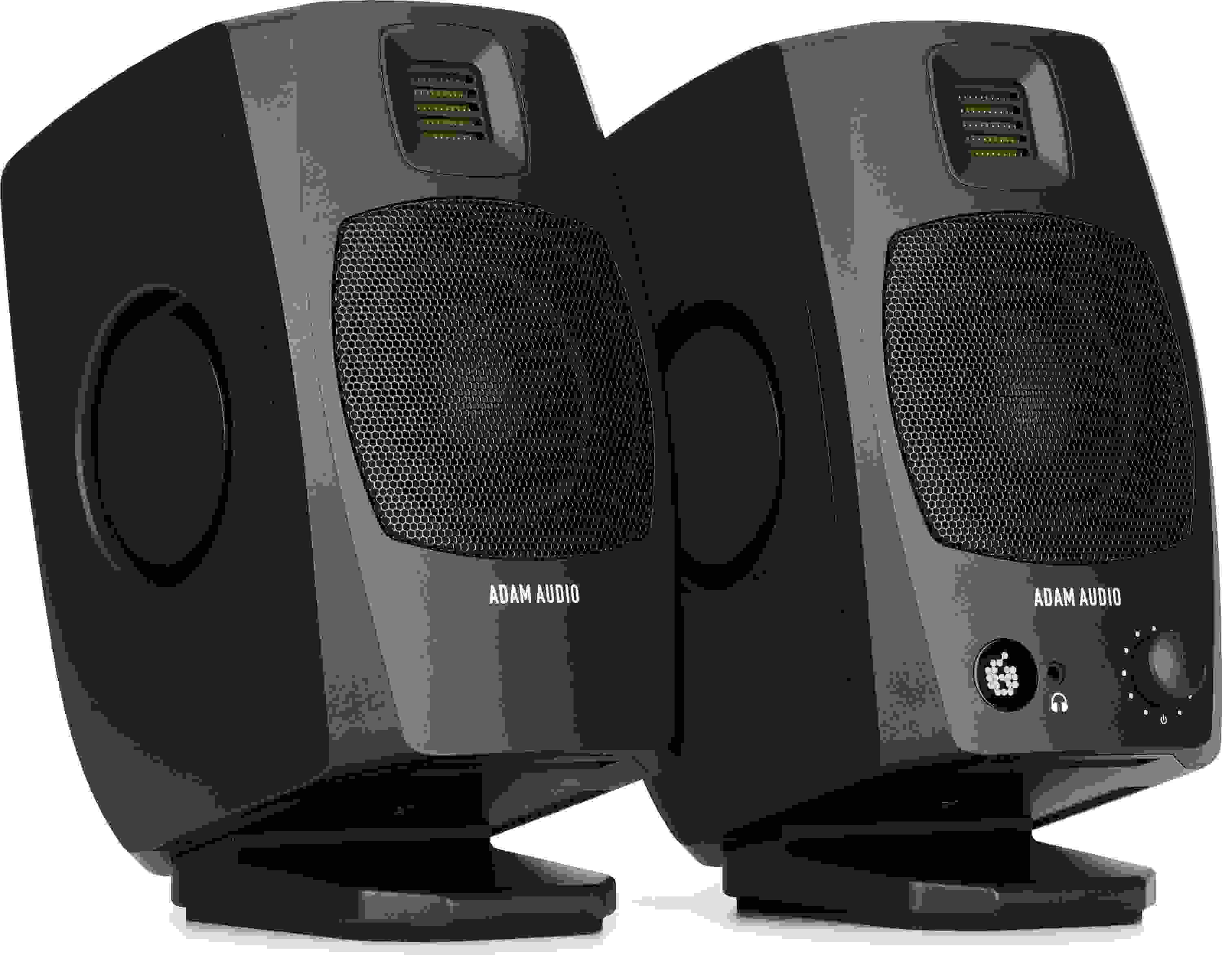 ADAM Audio D3V 3.5-inch Powered Studio Monitor Pair - Black | Sweetwater