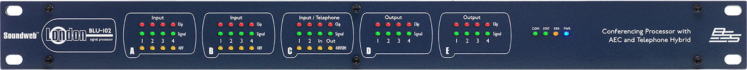 BSS BLU-102 Conference Processor with AEC & Telephone Hybrid | Sweetwater