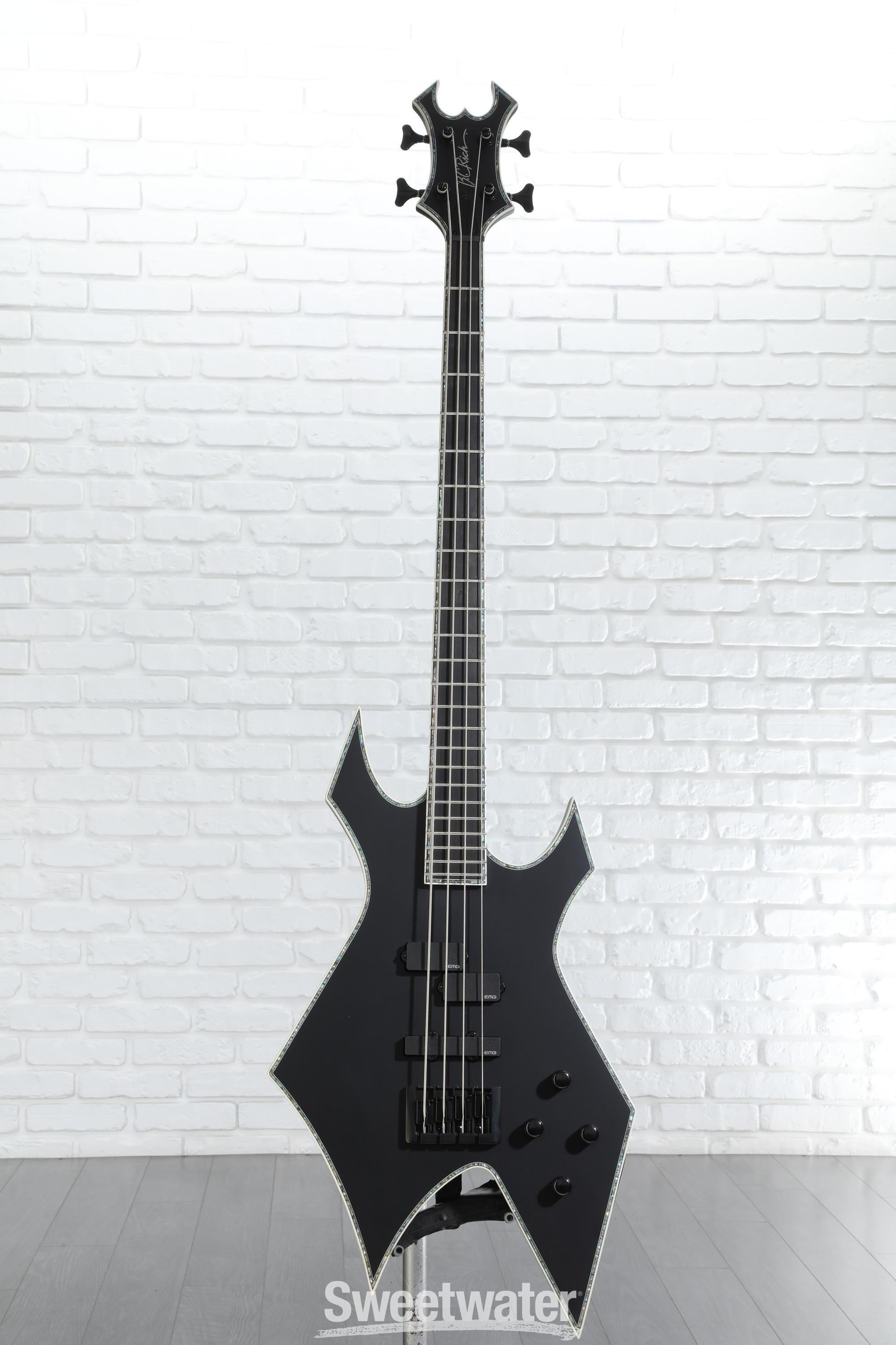 B.C. Rich Chris Kael Warlock Bass Guitar - Satin Black | Sweetwater