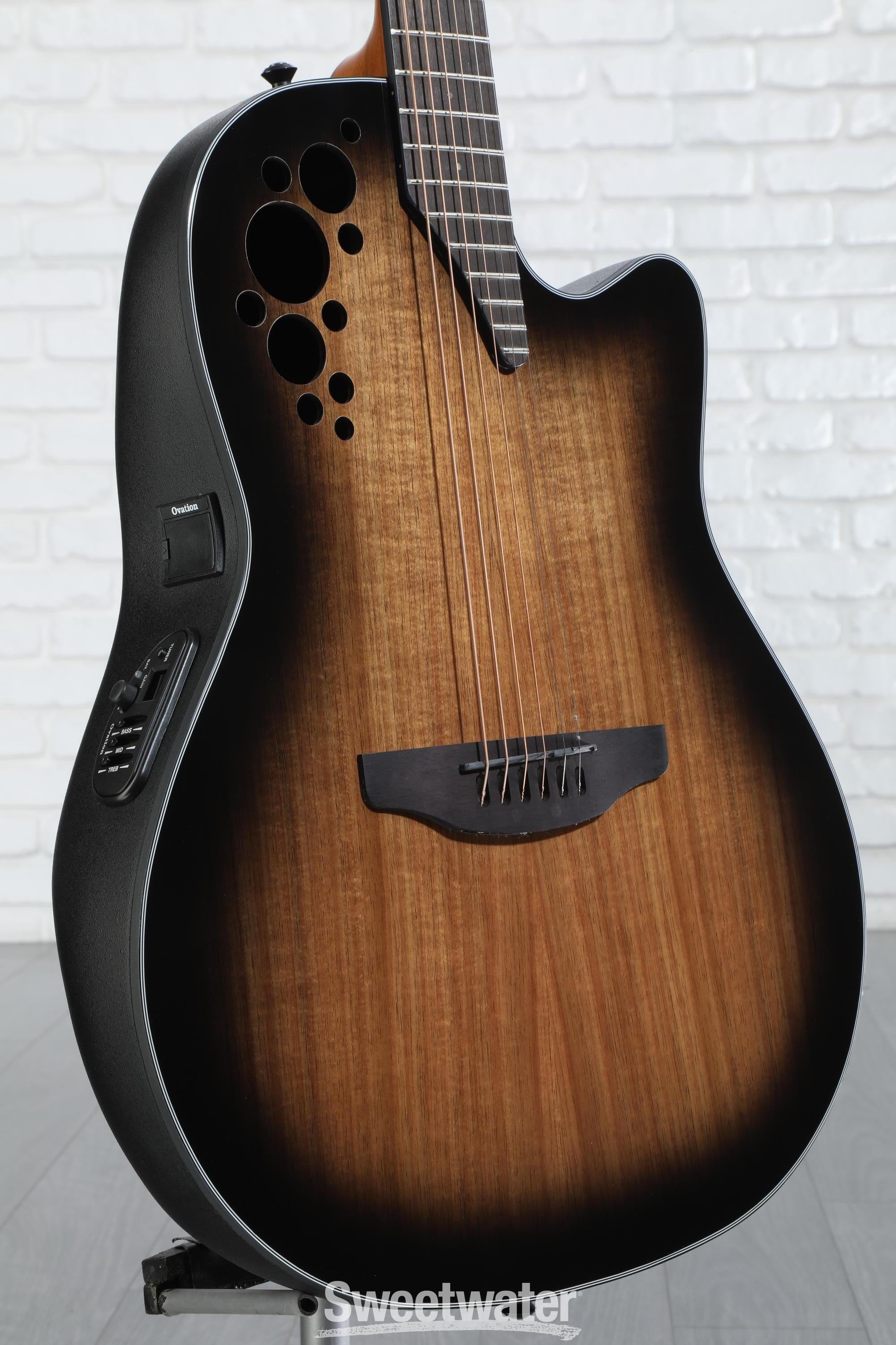 Ovation CS44P-ABLKW-G Celebrity Exotic Selection Acoustic-electric ...