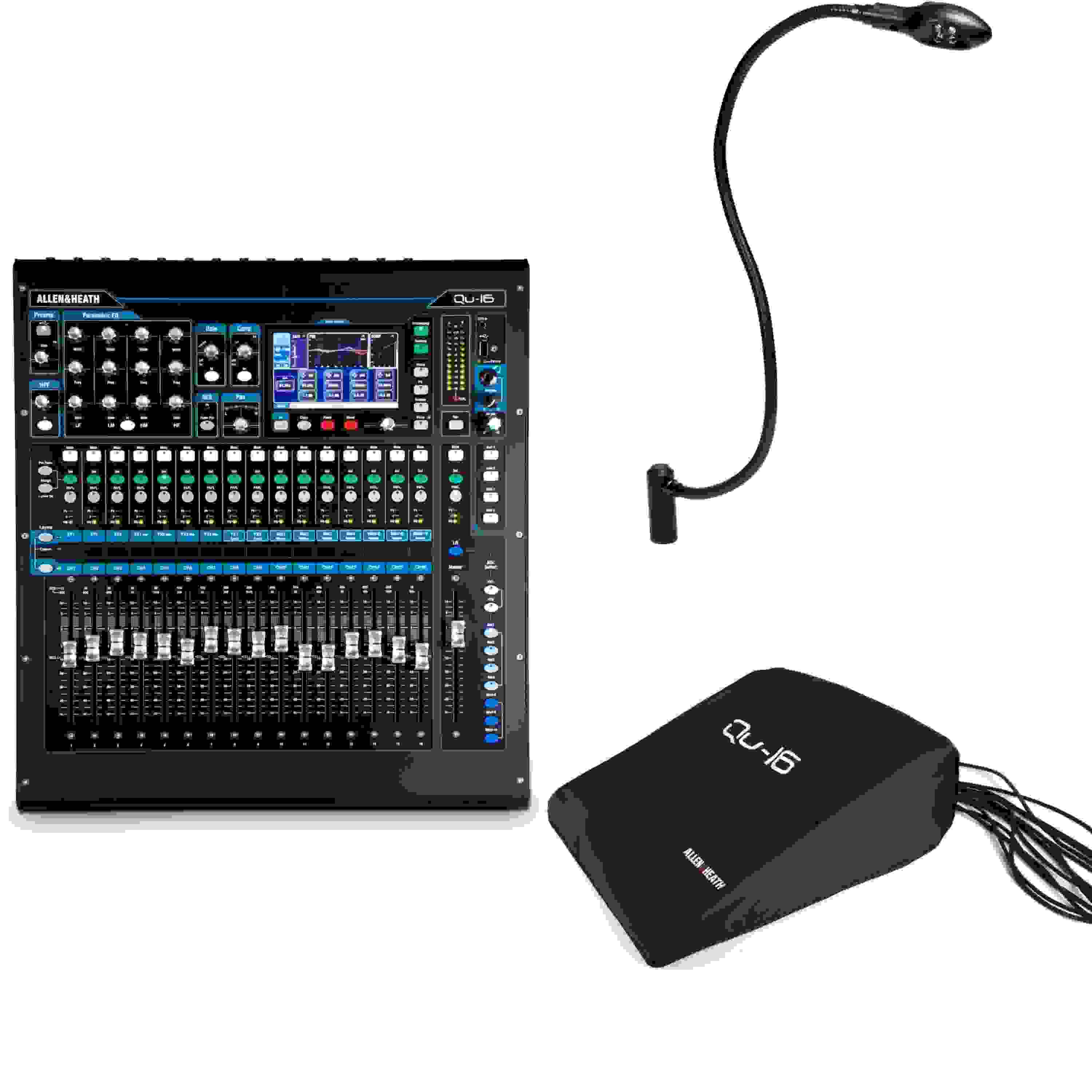 Allen & Heath QU-16 Digital Mixer with Dust Cover and LEDlamp | Sweetwater