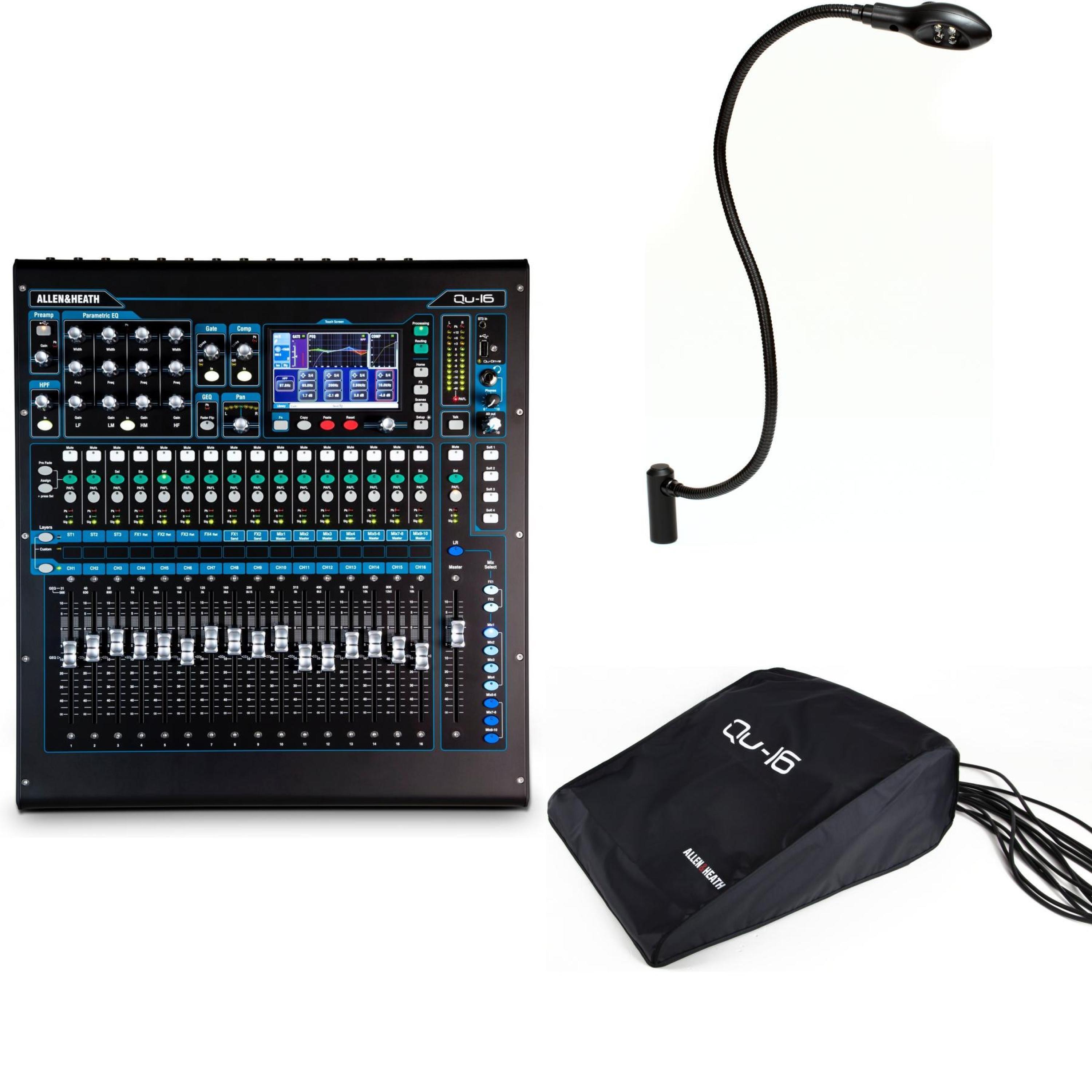Allen & Heath QU-16 Digital Mixer with Dust Cover and LEDlamp | Sweetwater