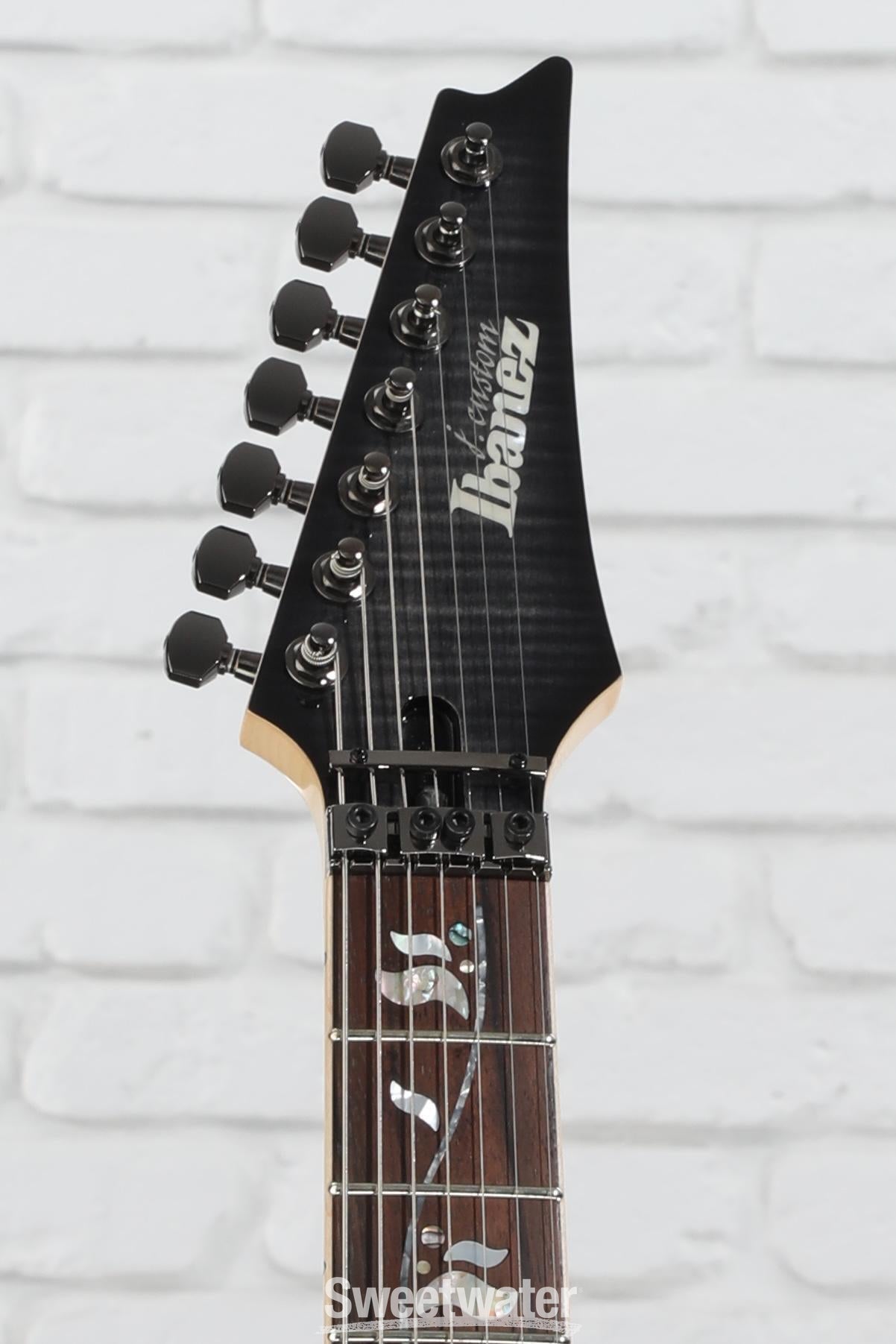 Ibanez J Custom RG8527 7-string Electric Guitar - Black Rutile | Sweetwater
