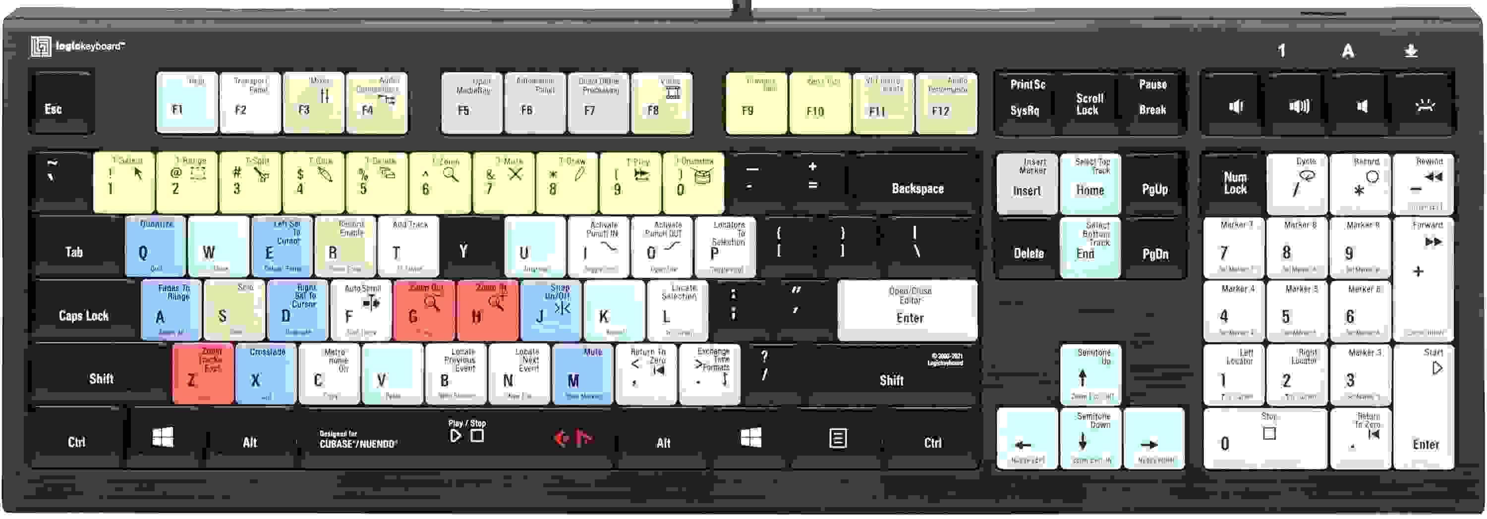 LogicKeyboard ASTRA2 Backlit Keyboard for Steinberg Cubase/Nuendo - PC ...