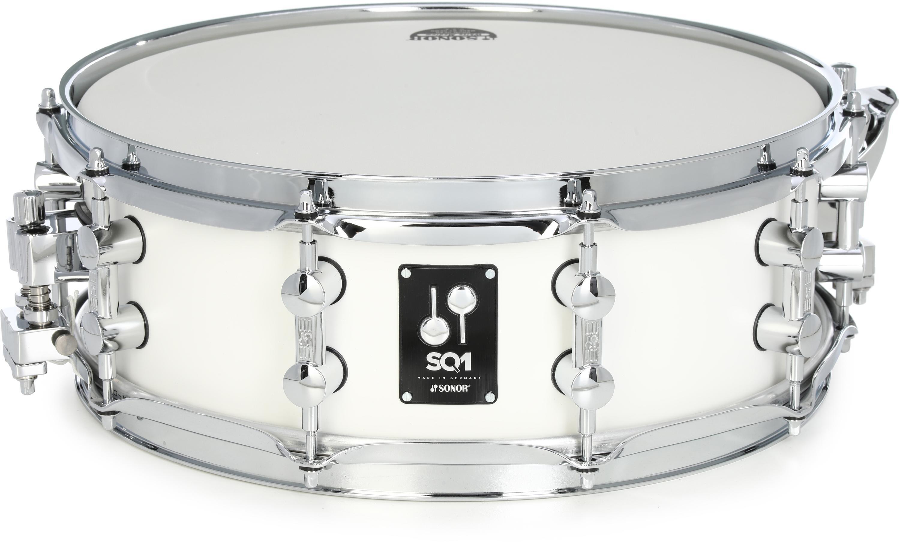 Sonor SQ1 Snare Drum - 5 x 14 inches, Satin Pure White | Sweetwater
