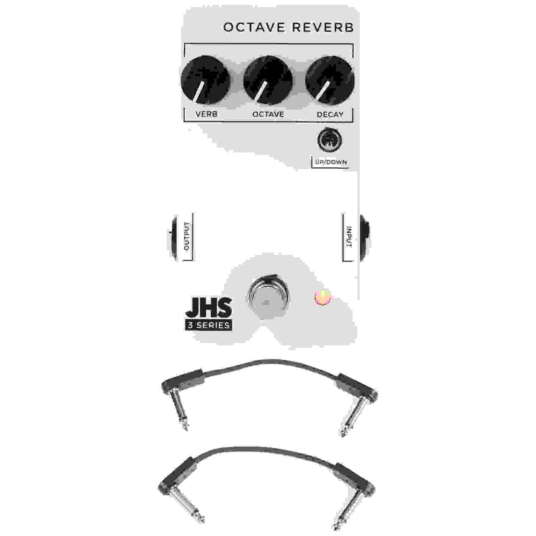 JHS 3 Series Octave Reverb Pedal with EBS Patch Cables | Sweetwater