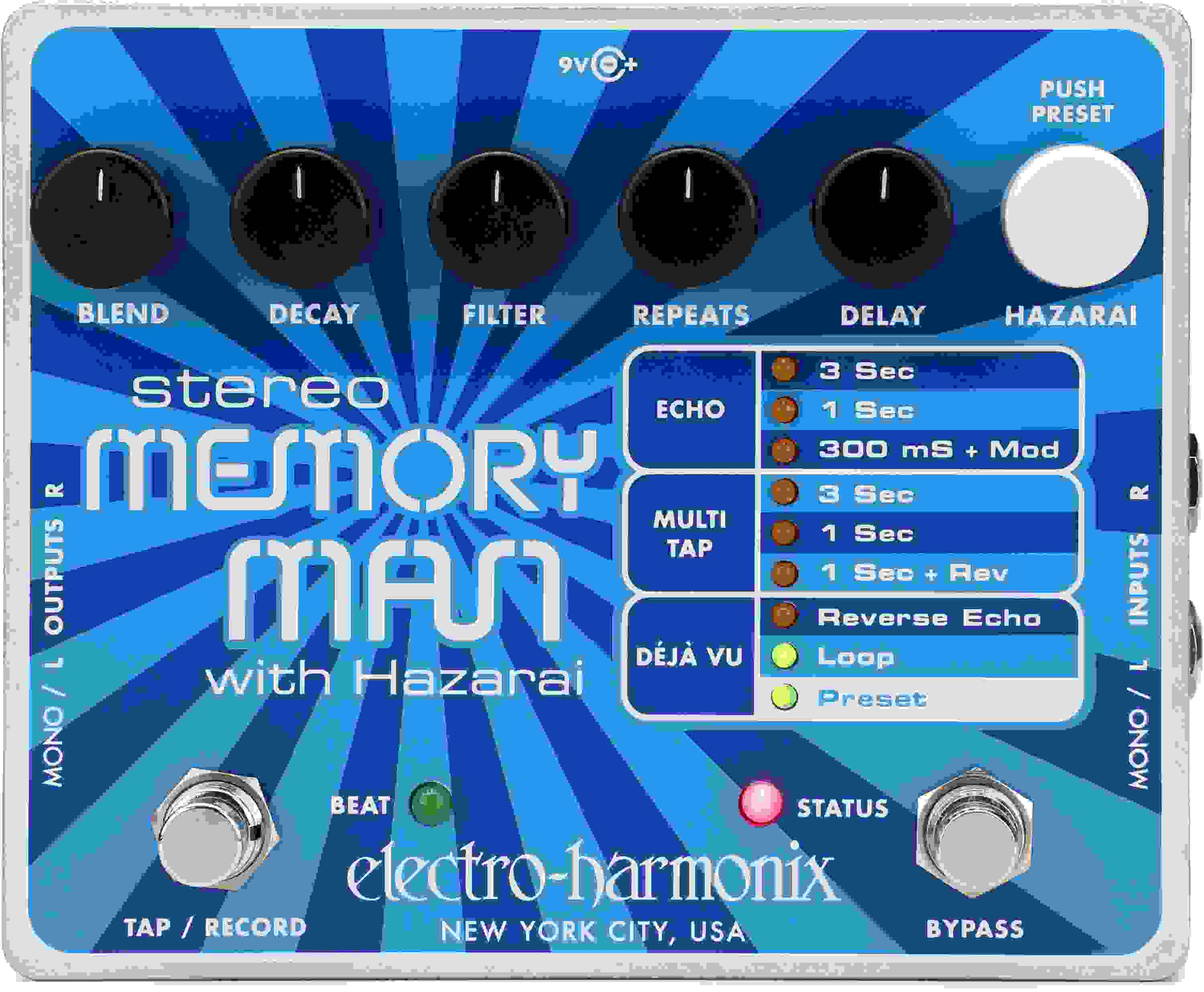 Electro-Harmonix Stereo Memory Man with Hazarai Delay / Looper Pedal ...