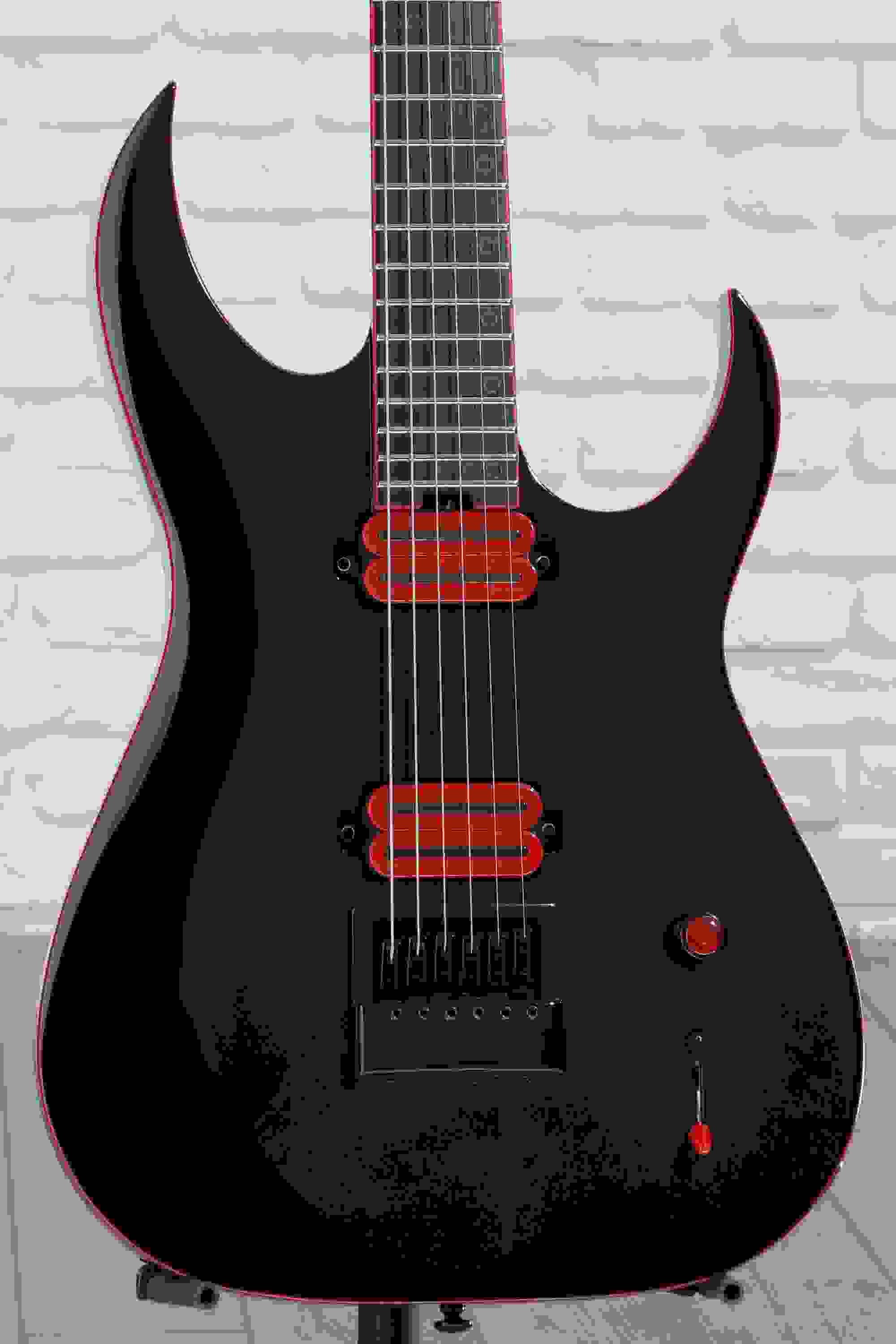 Schecter Sunset-6 ET EX Red Dawn Baritone Electric Guitar - Gloss Black ...