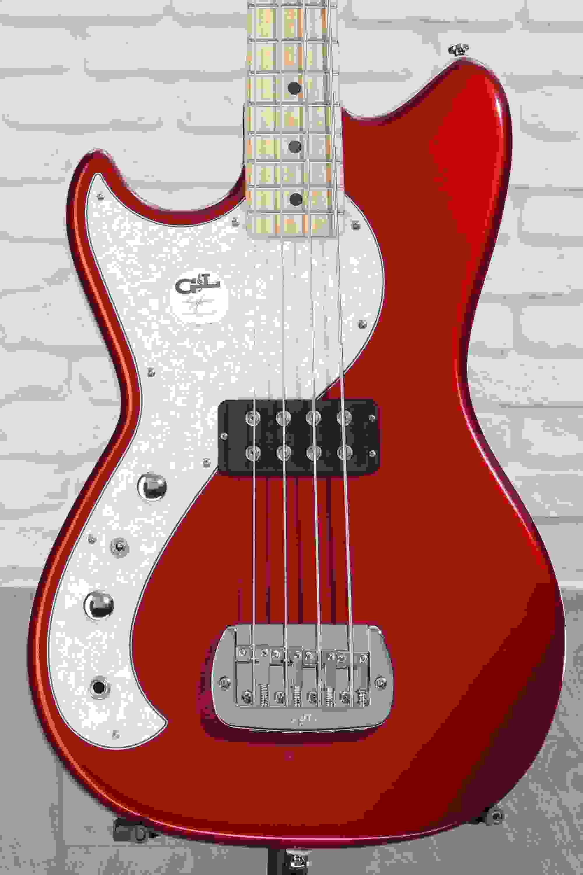 G&L Tribute Fallout Short Scale Left-handed Bass Guitar - Candy Apple ...