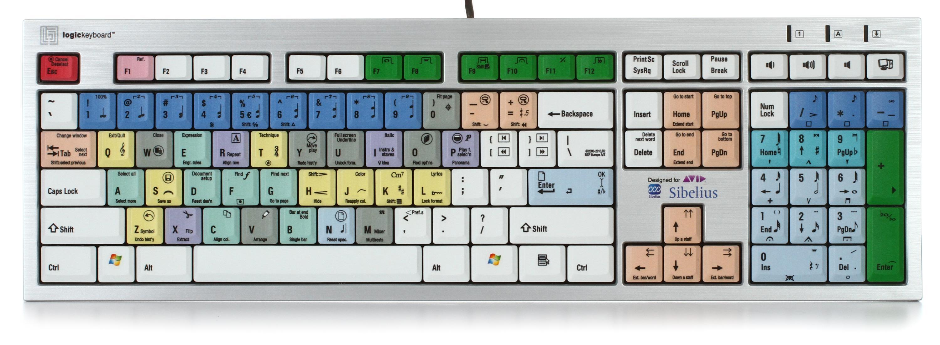 LogicKeyboard Slim Line Keyboard for Avid Sibelius - PC | Sweetwater