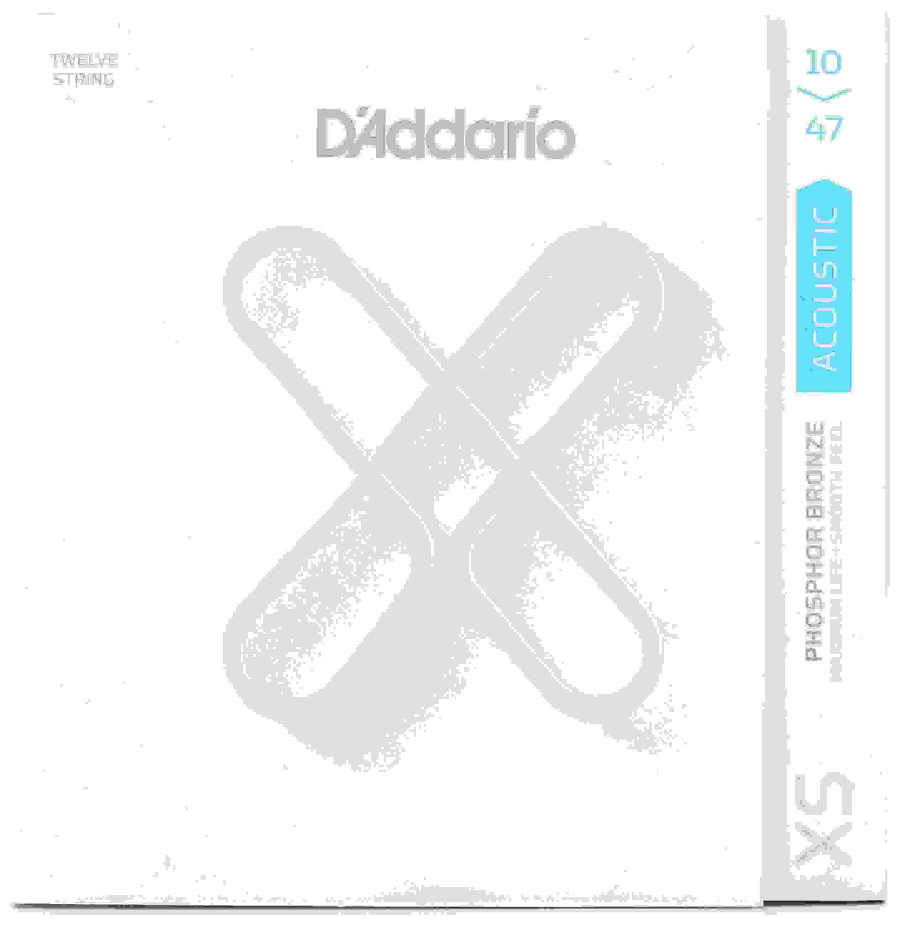 D'Addario XSAPB1047-12 XS Phosphor Bronze Coated Acoustic Guitar ...